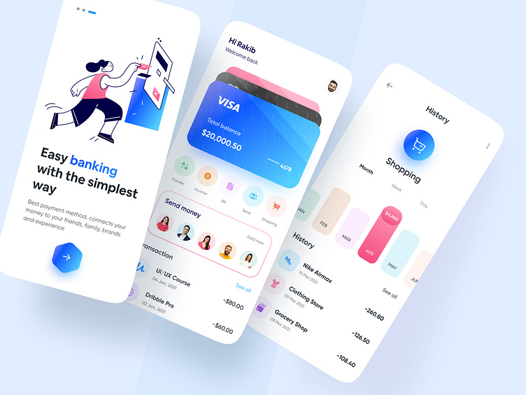 Ezzy Wallet - Online Banking App by Rakib Kowshar for Delisas: UX/UI ... Ezzy Wallet - Online Banking App by Rakib Kowshar for Delisas: UX/UI ...