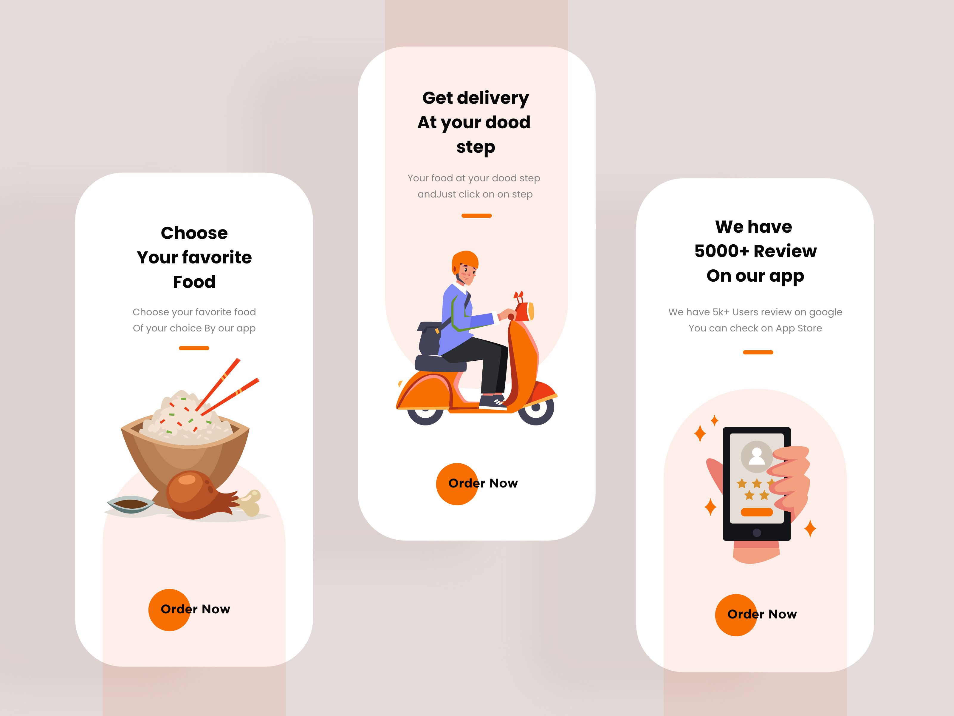 Food Delivery Onboarding UI Design by Ghulam for Upnow Studio on Dribbble