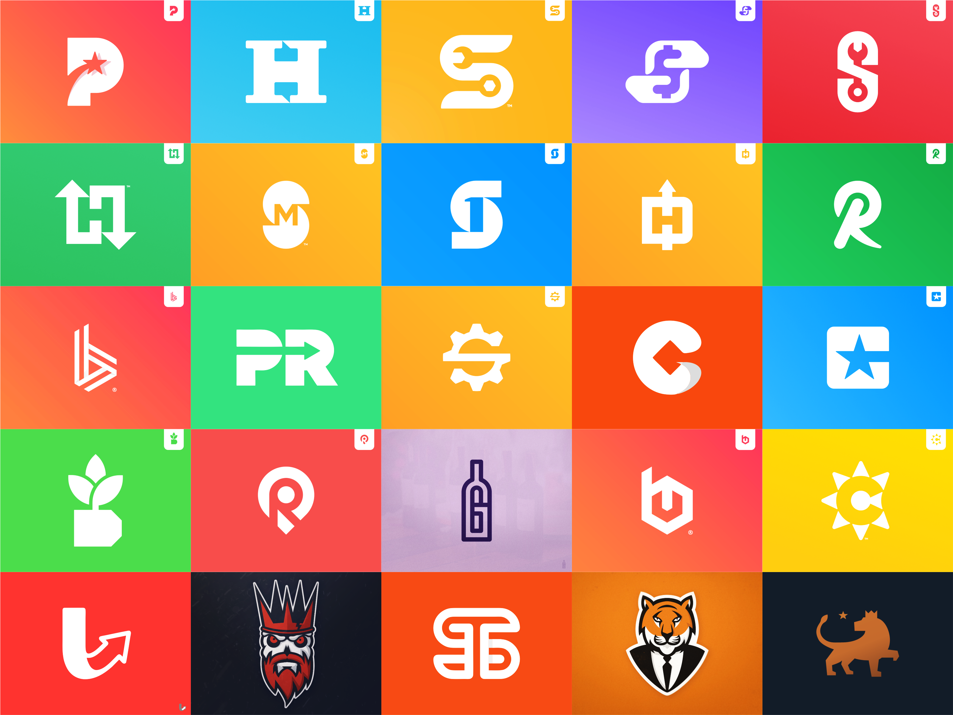 Unused negative space logo design collection by Wisecraft on Dribbble