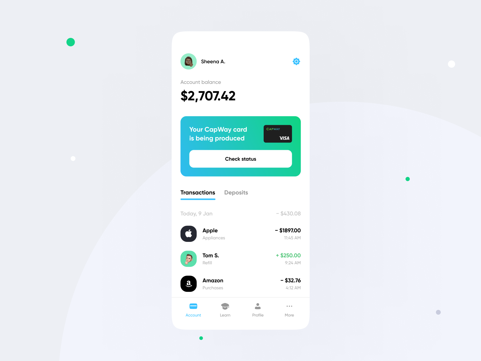 CapWay Redesign - Mobile Banking App by Dmitry Lauretsky for Ronas IT ...