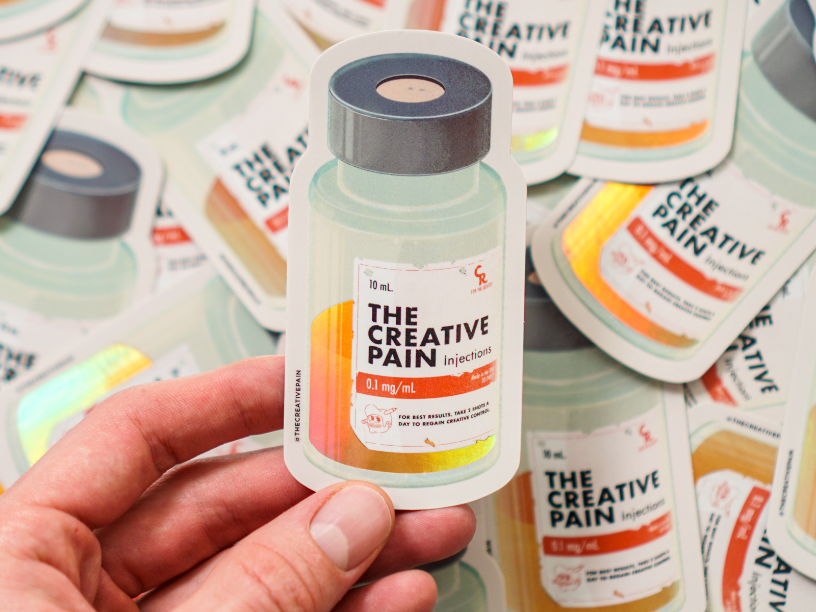 Creative injection stickers by Tyler Pate on Dribbble