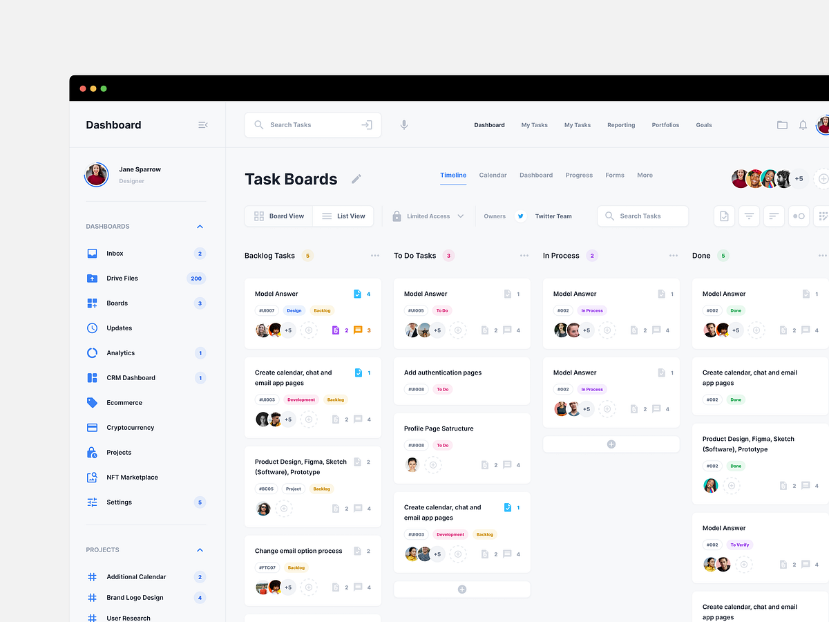 Kanban Board by Brightscout on Dribbble
