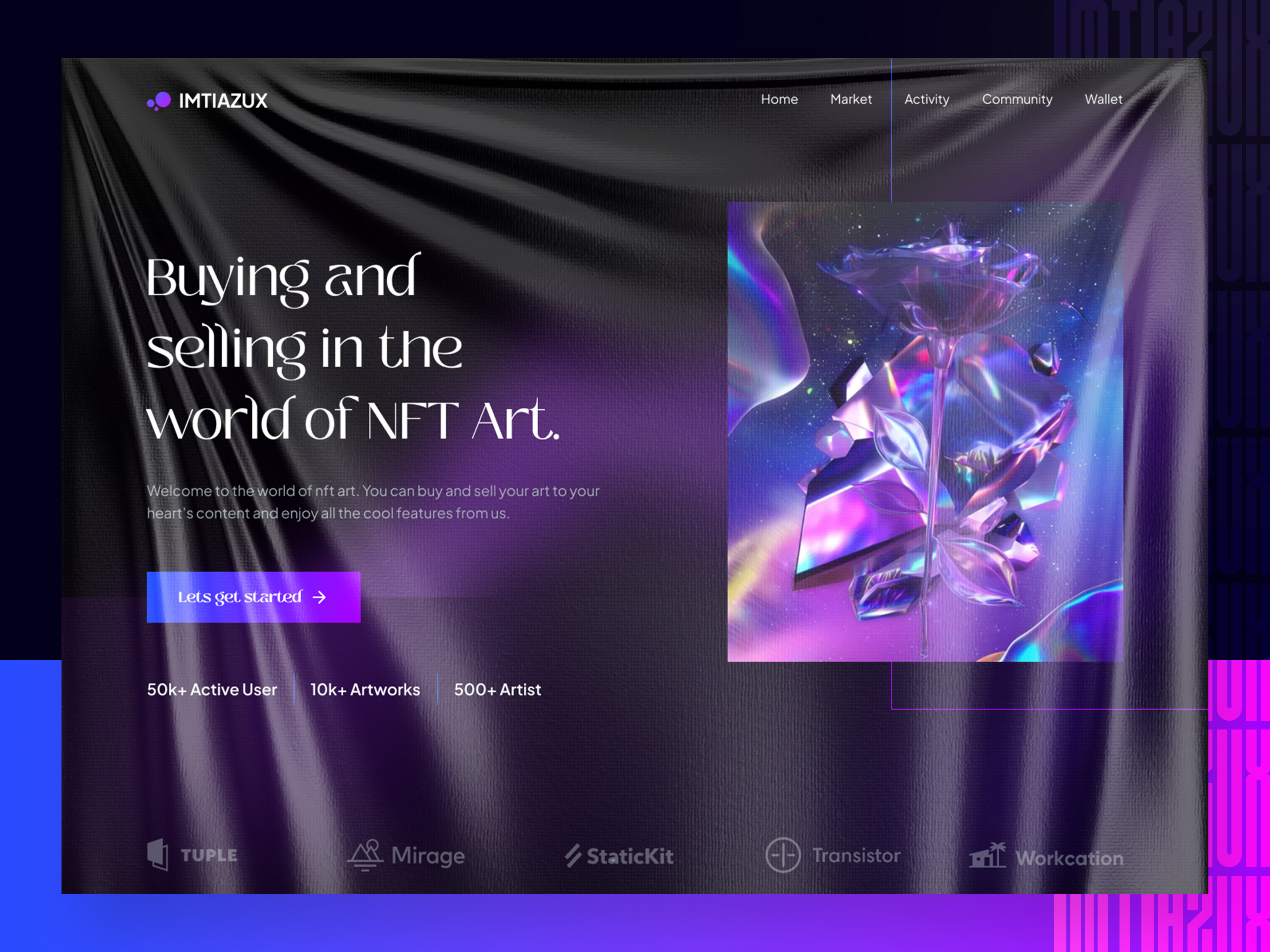 NFT Landing Page by IMTIAZUX🔥 on Dribbble