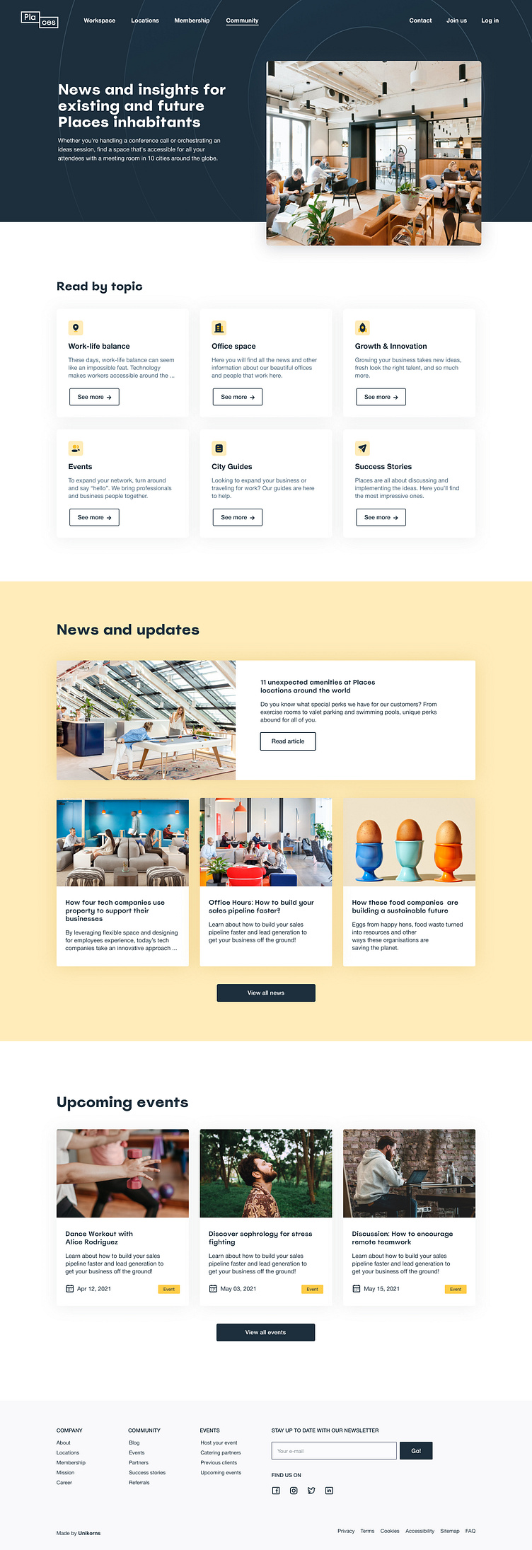 Places – Blog by Maria Brilkova for Unikorns® on Dribbble