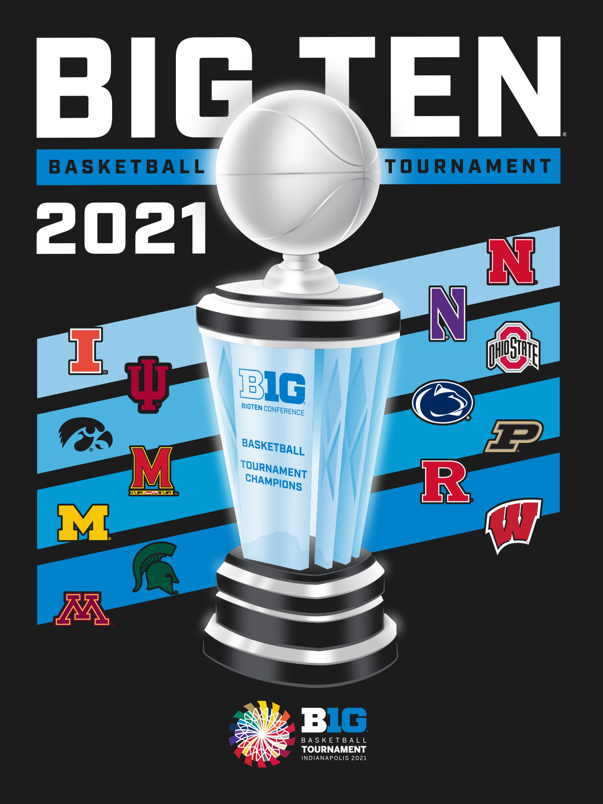 Big Ten Basketball Tournament 2021 by Stephen Gurthet on Dribbble