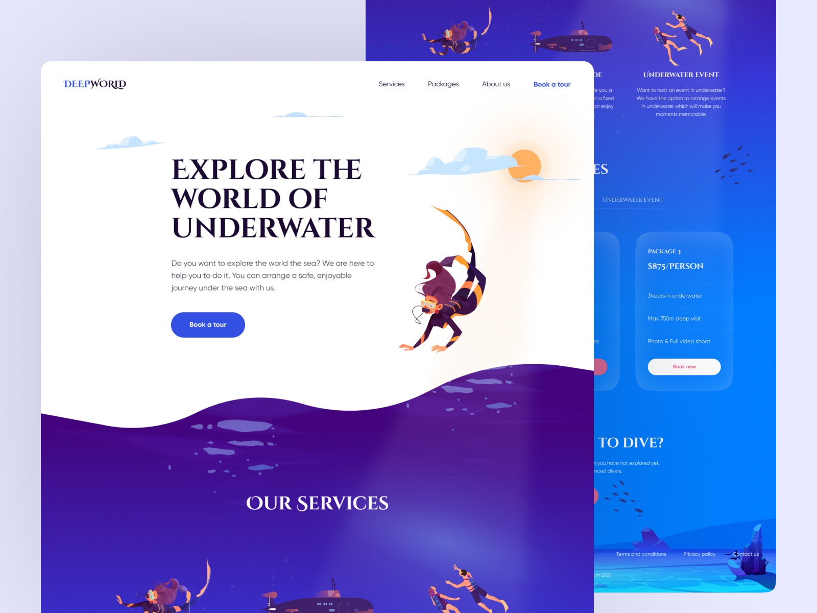 Deepworld Website Exploration by Sami for Pixeleton on Dribbble