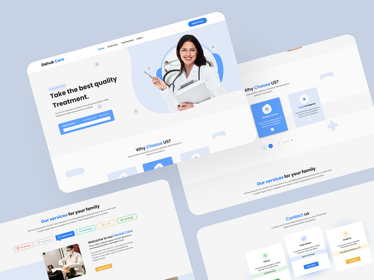 Medical web design, Clinic Website Design by Maksudur Rahman on Dribbble