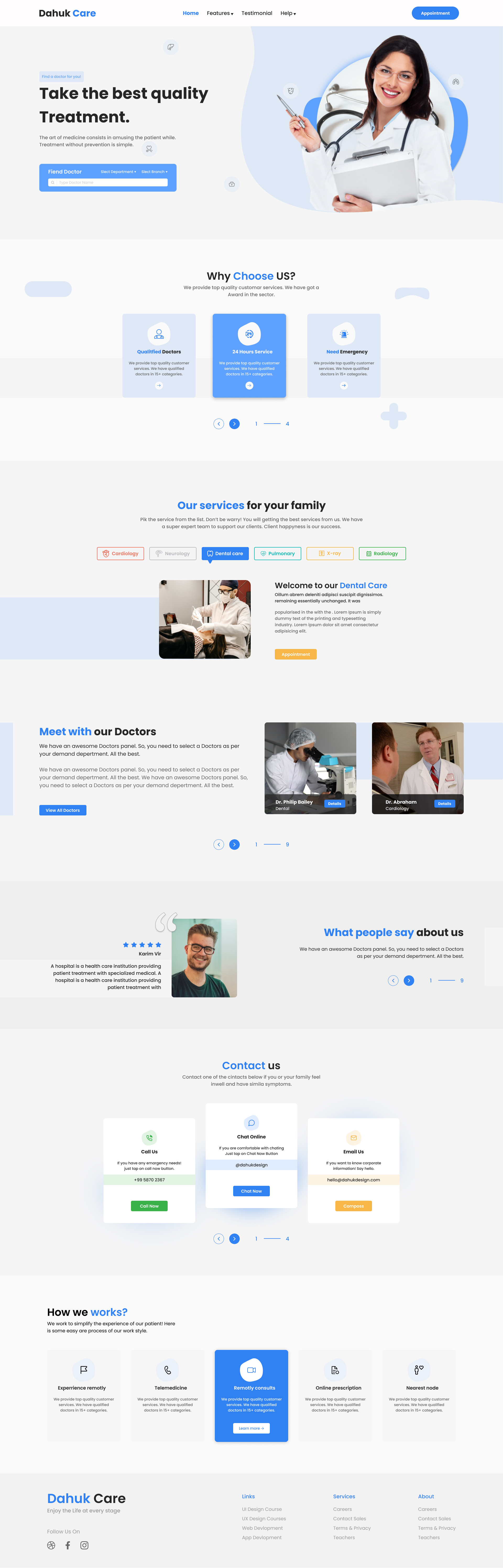 Medical web design, Clinic Website Design by Maksudur Rahman on Dribbble