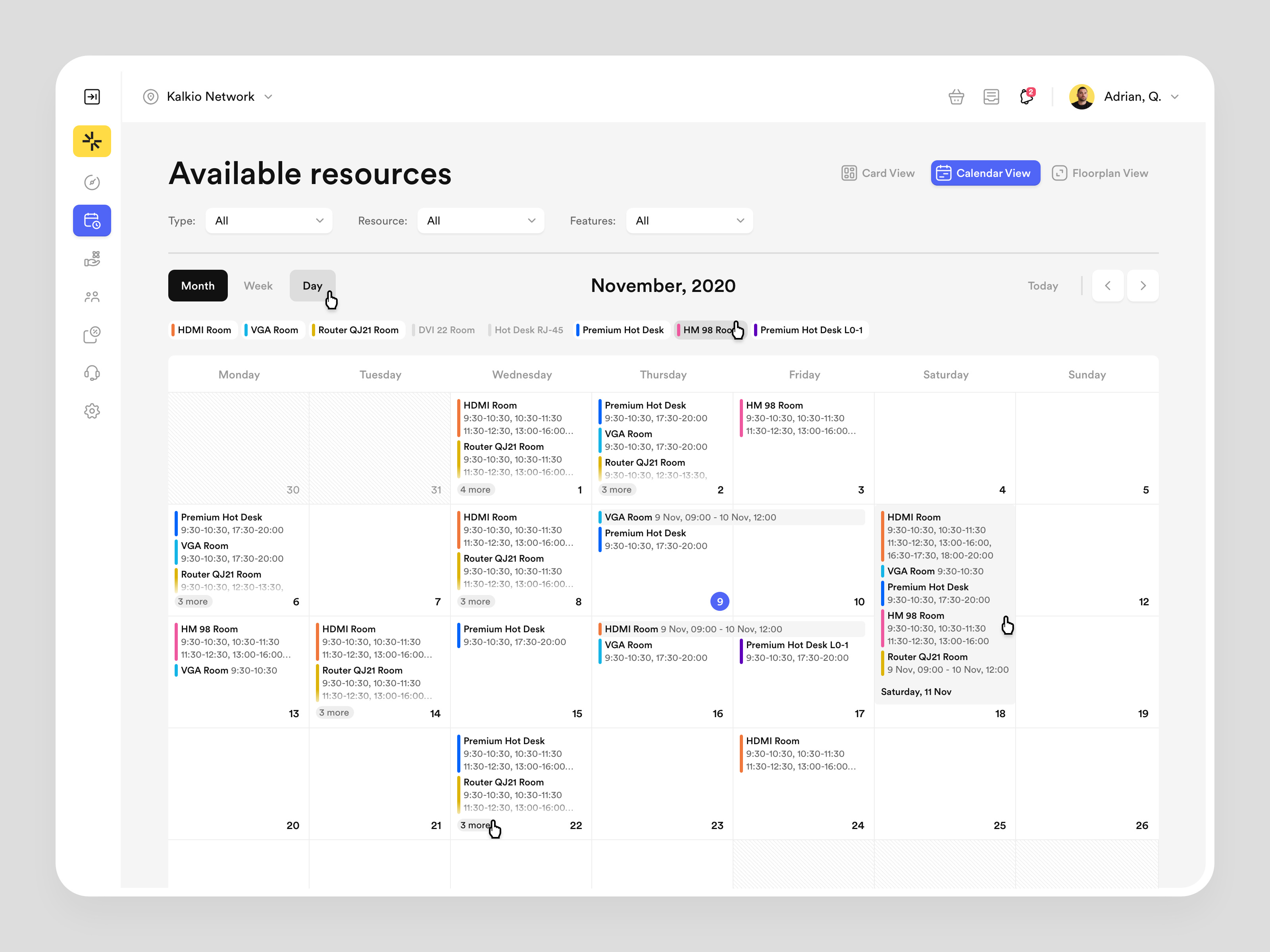 Nexudus - Calendar by Filip Justić for Balkan Brothers on Dribbble