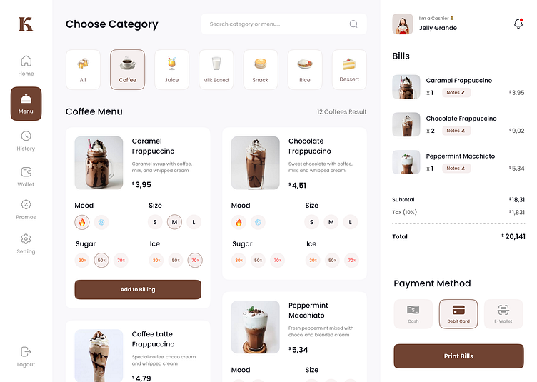 Kopinan - POS System for Coffee Shop by Jëlly on Dribbble