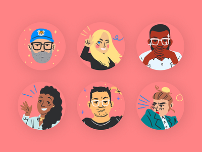 Y! Creative Avatars by Yelp Creative on Dribbble