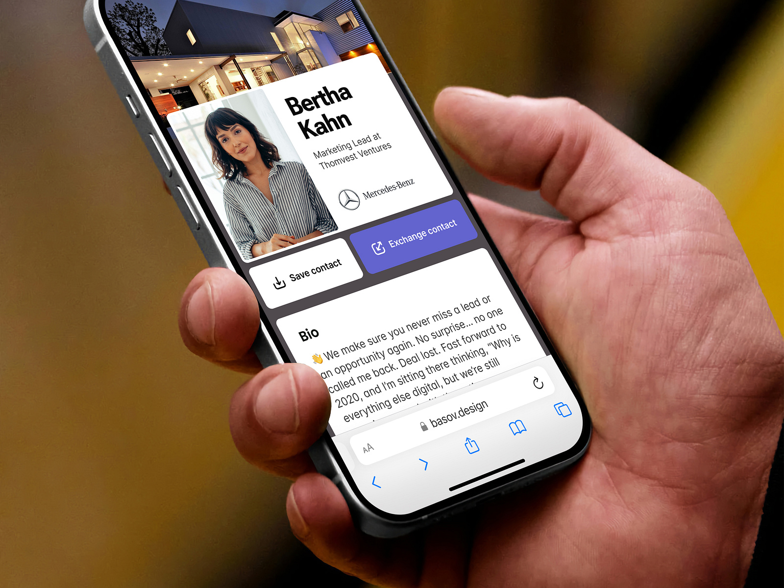Profile for Smart Business Card. Public card designs by Basov: UX/UI ...