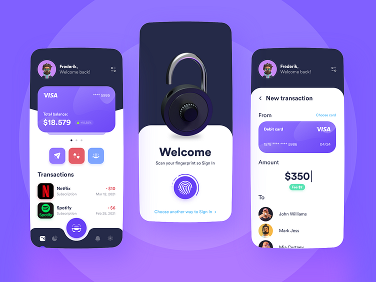 Banking Mobile App UI Design by Frederik Veselovský on Dribbble