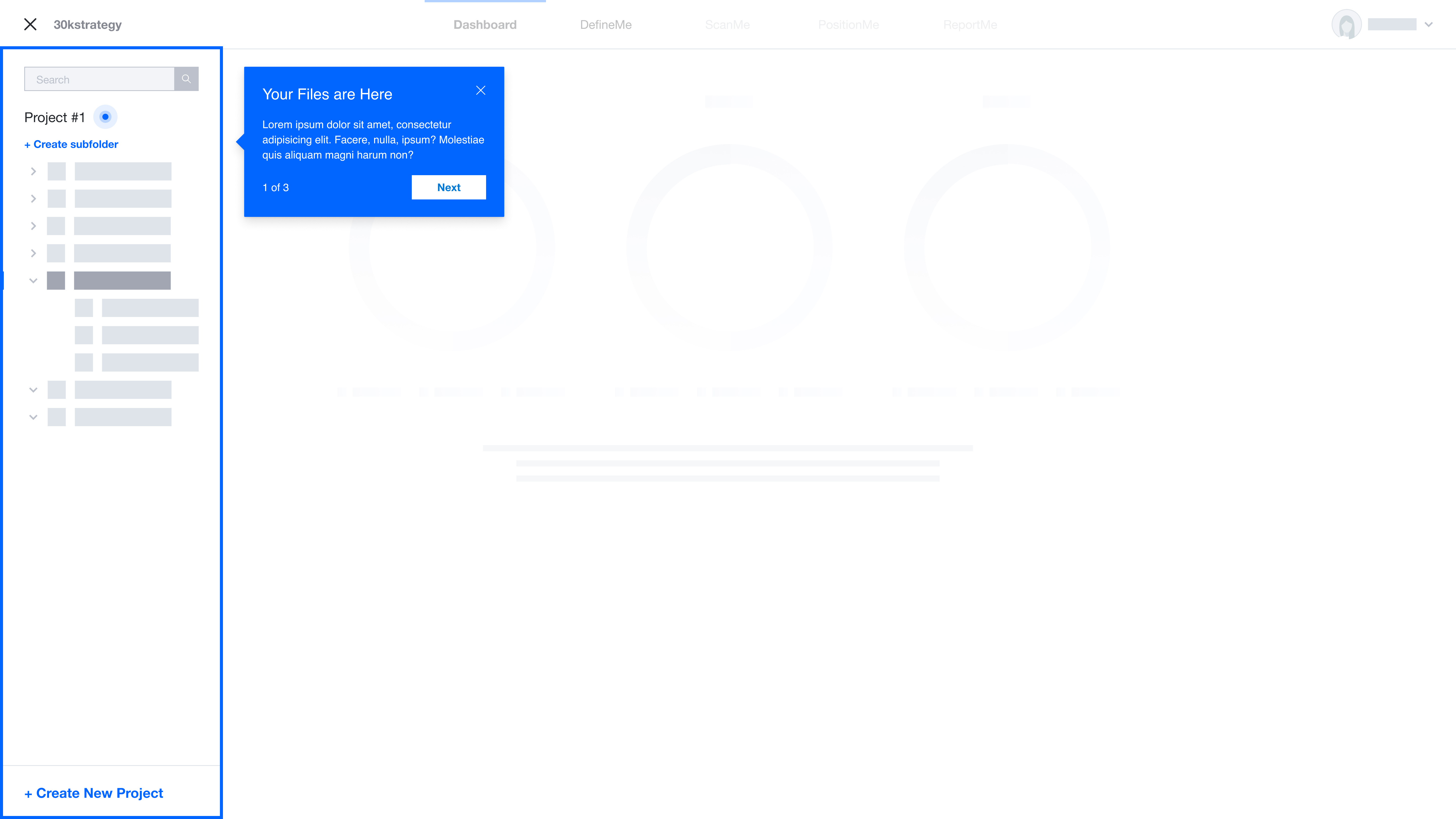 Onboarding wizard - Low fidelity wireframe prototype by Alex Gilev on ...