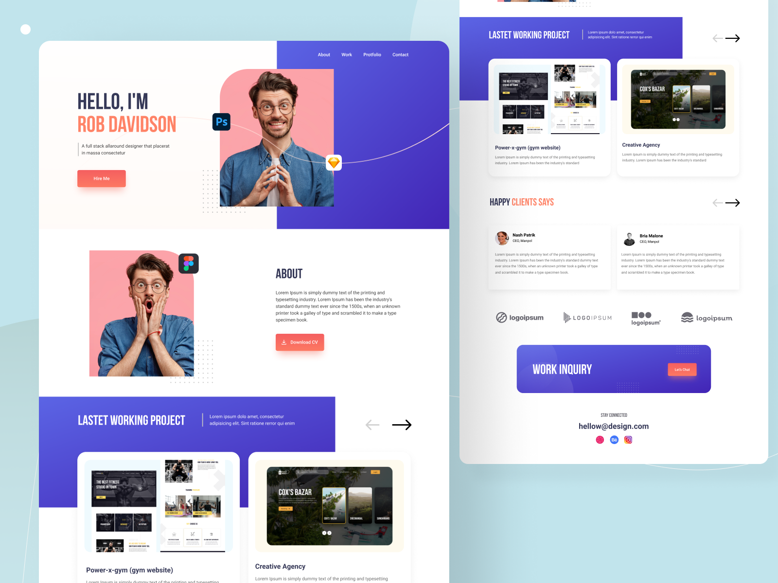 Personal Landing Page by Sufi Ahmed Hamim on Dribbble