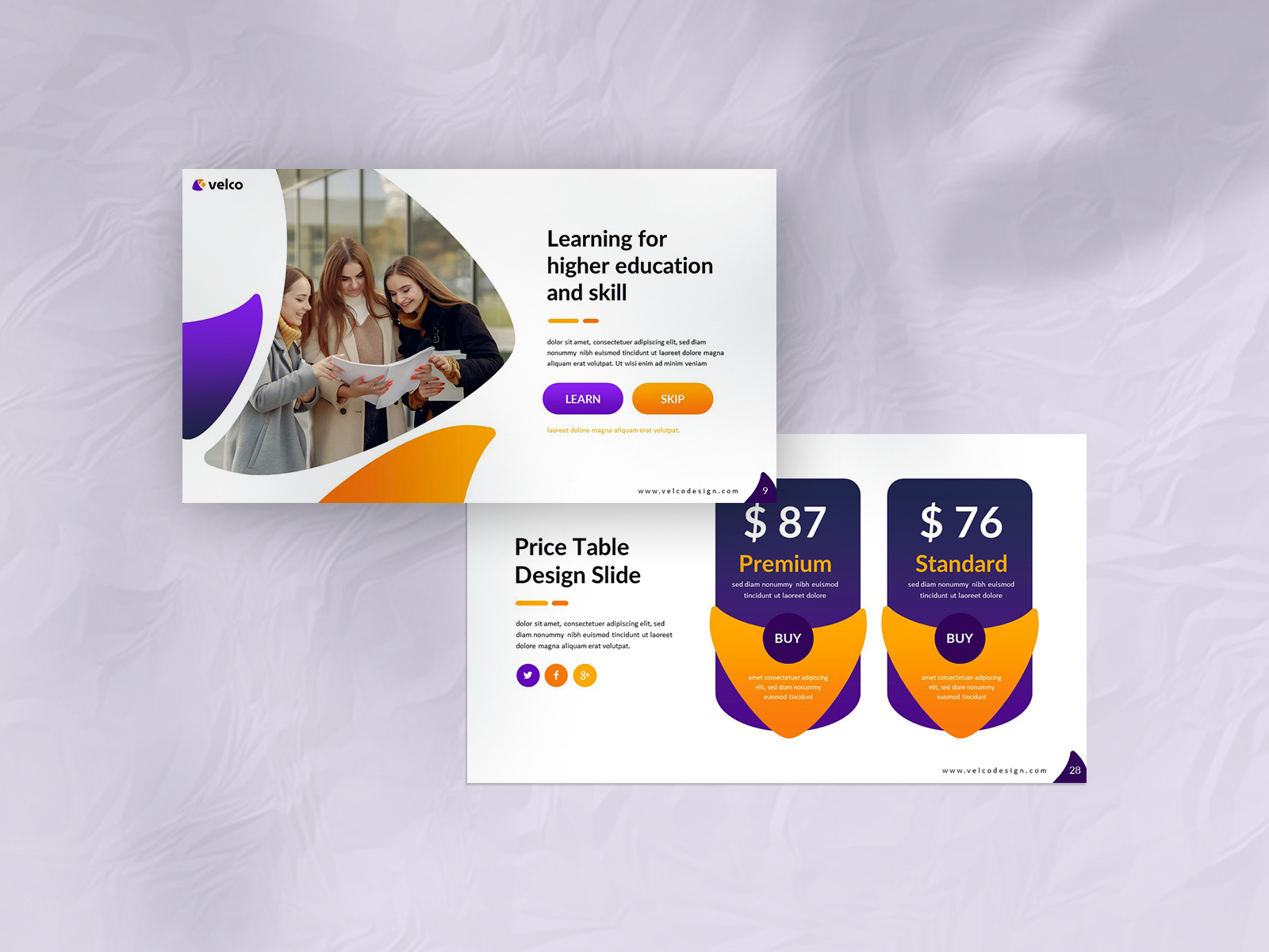 Velco University Presentation Template by Slidesignus on Dribbble