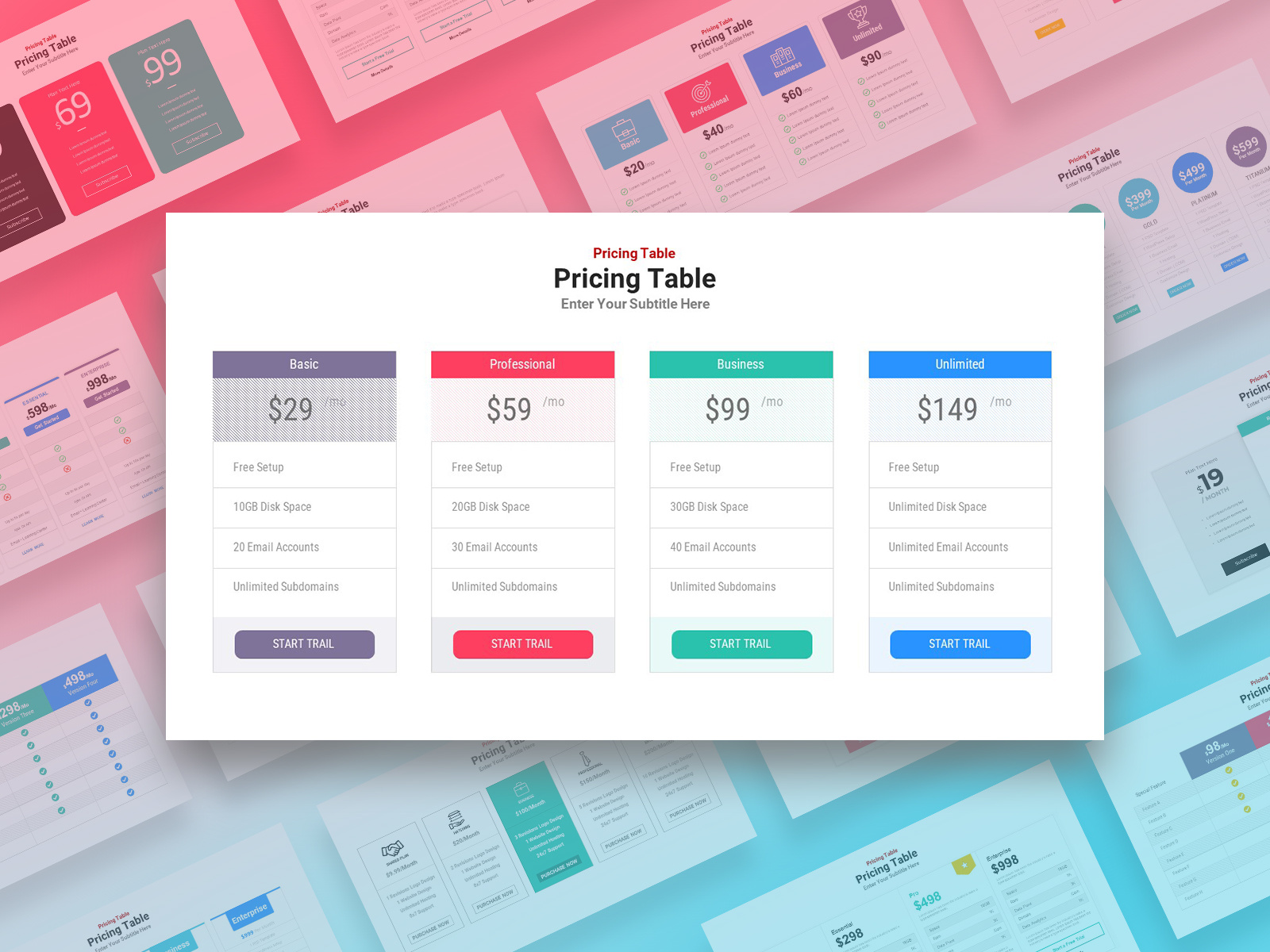 Infographic Pricing Table Template by Slideheap on Dribbble