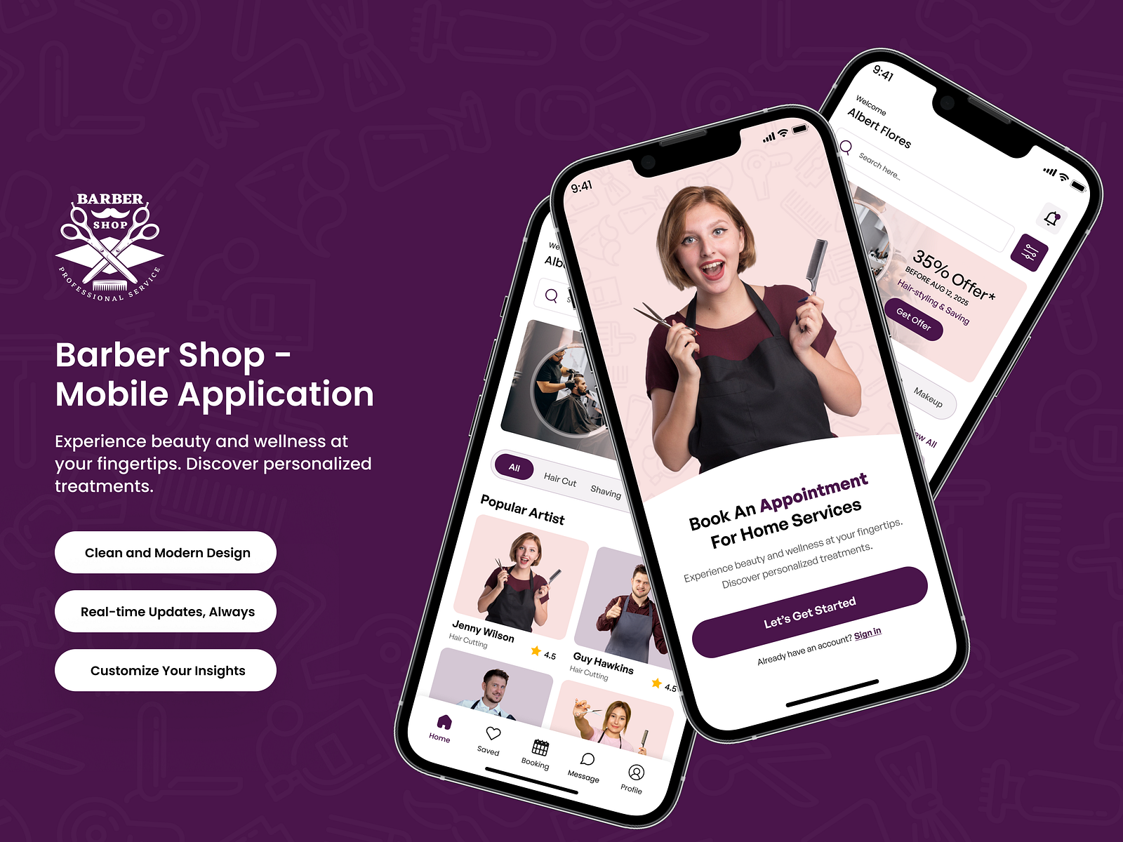Barber Shop - Mobile Application by Pravin Sonagara on Dribbble