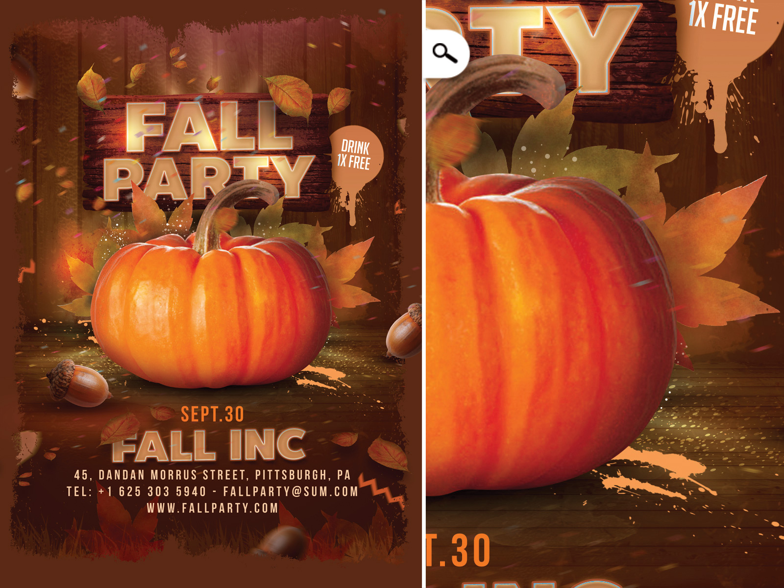 Fall Party Flyer by n2n44 on Dribbble