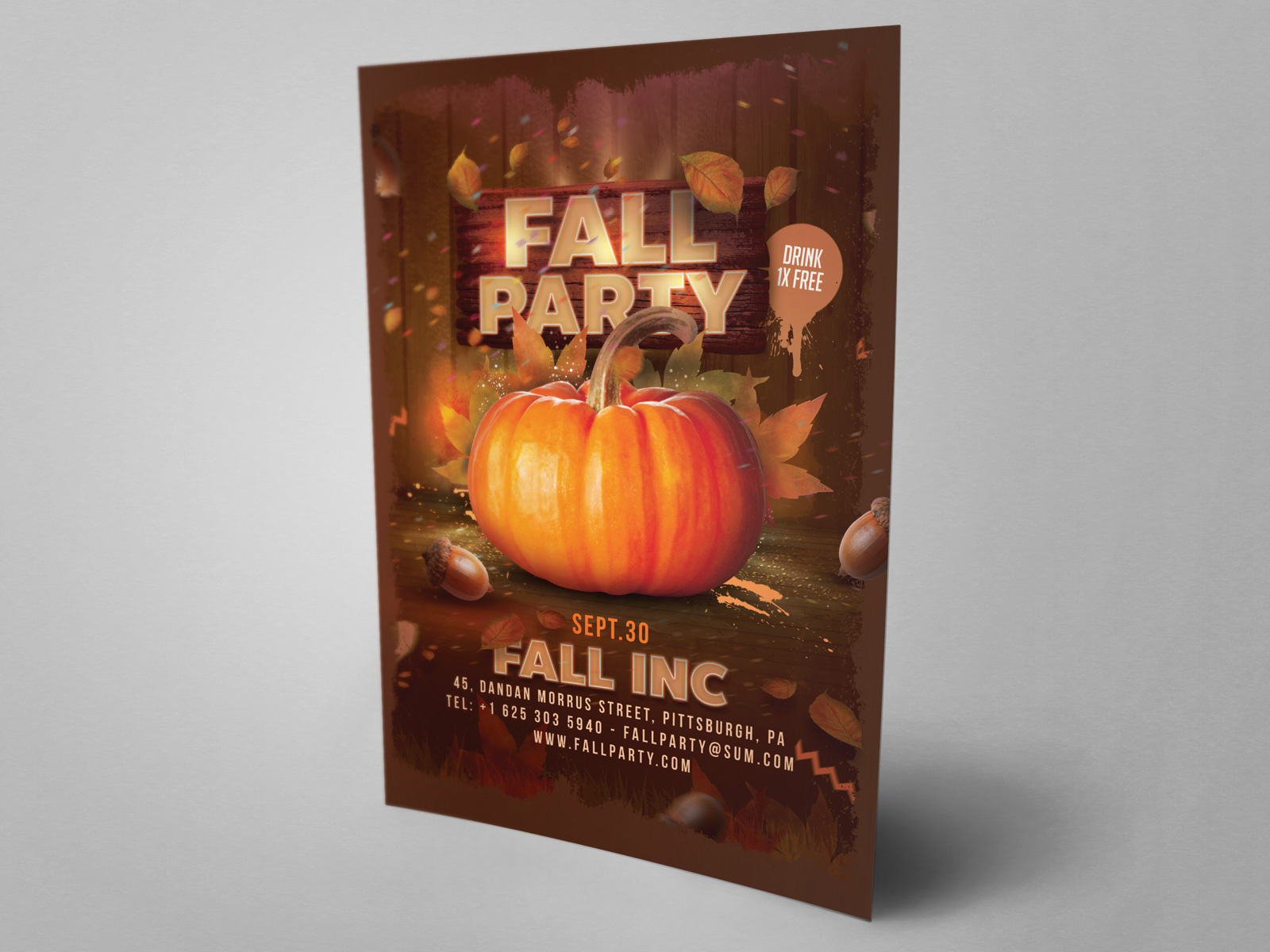 Fall Party Flyer by n2n44 on Dribbble