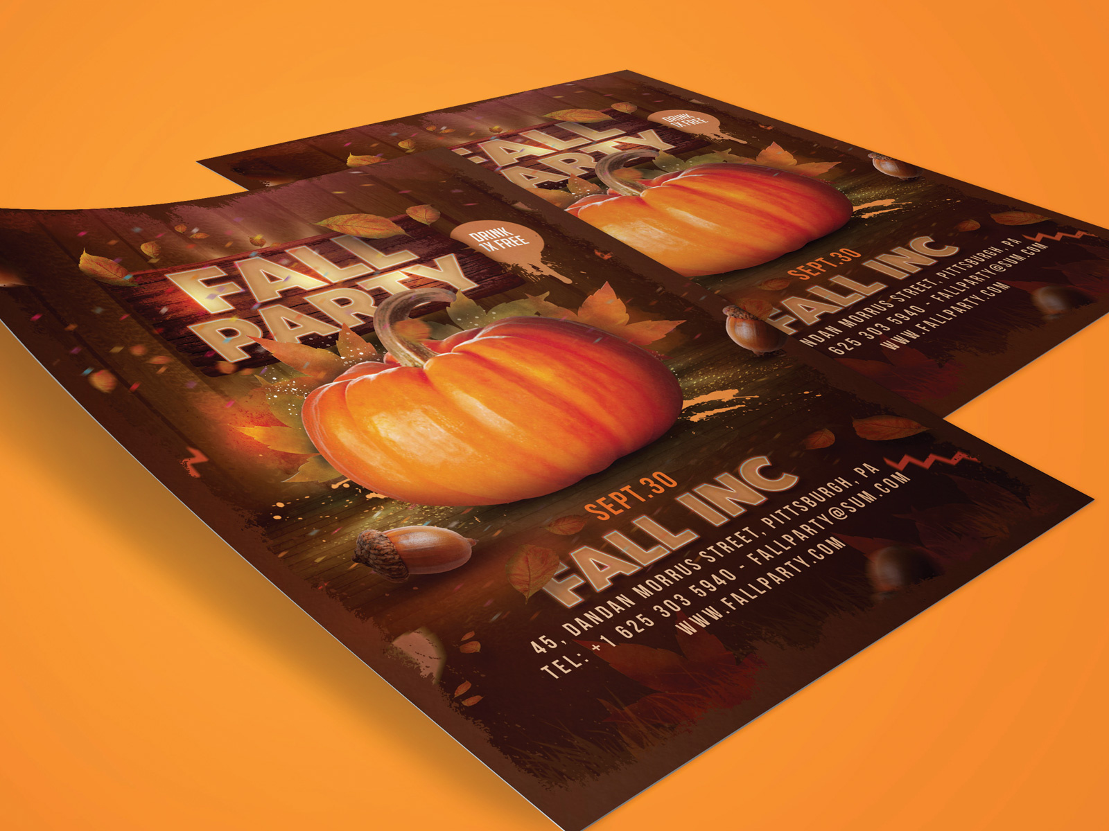 Fall Party Flyer by n2n44 on Dribbble