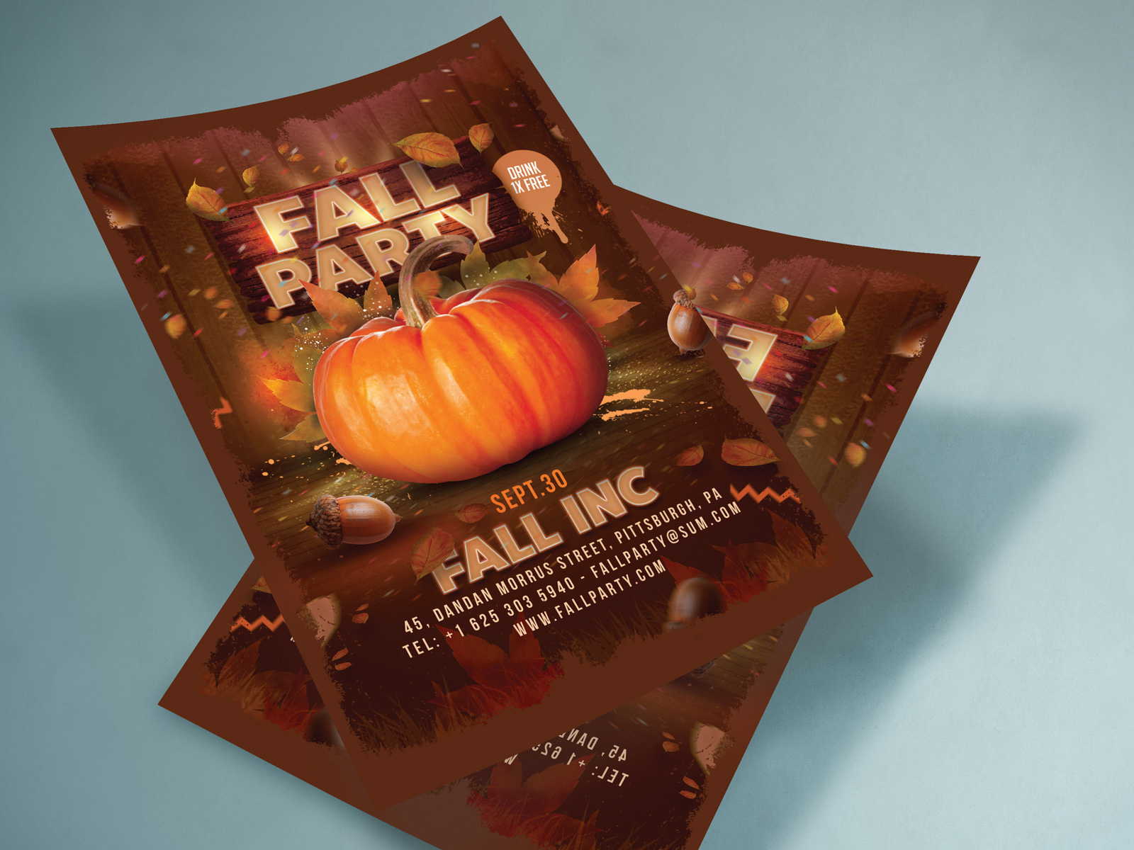 Fall Party Flyer by n2n44 on Dribbble