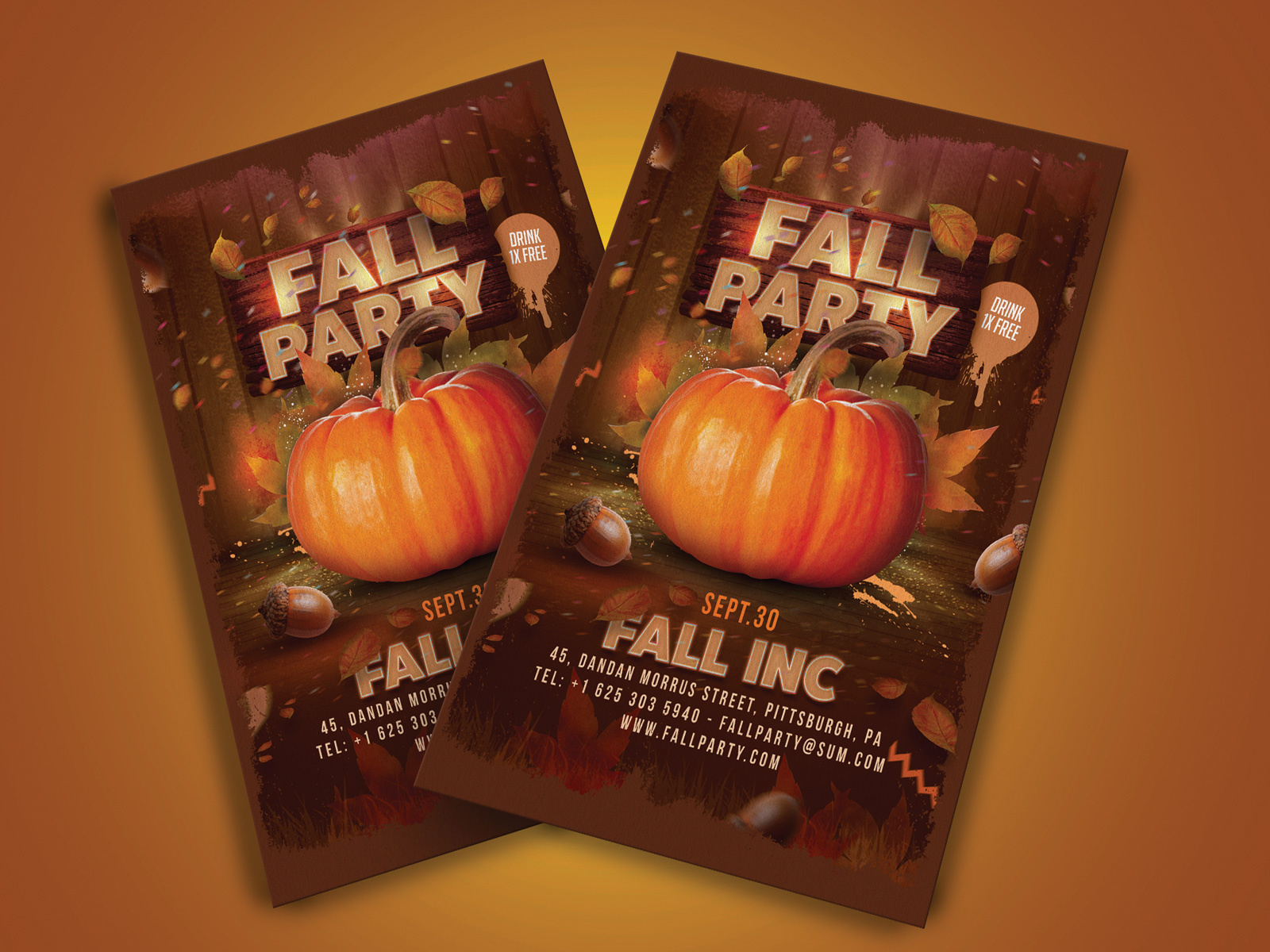 Fall Party Flyer by n2n44 on Dribbble