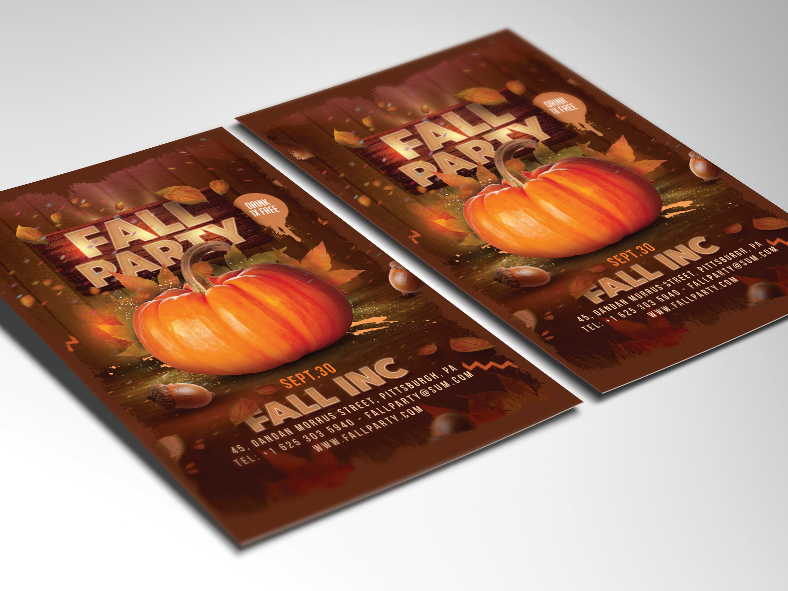 Fall Party Flyer by n2n44 on Dribbble