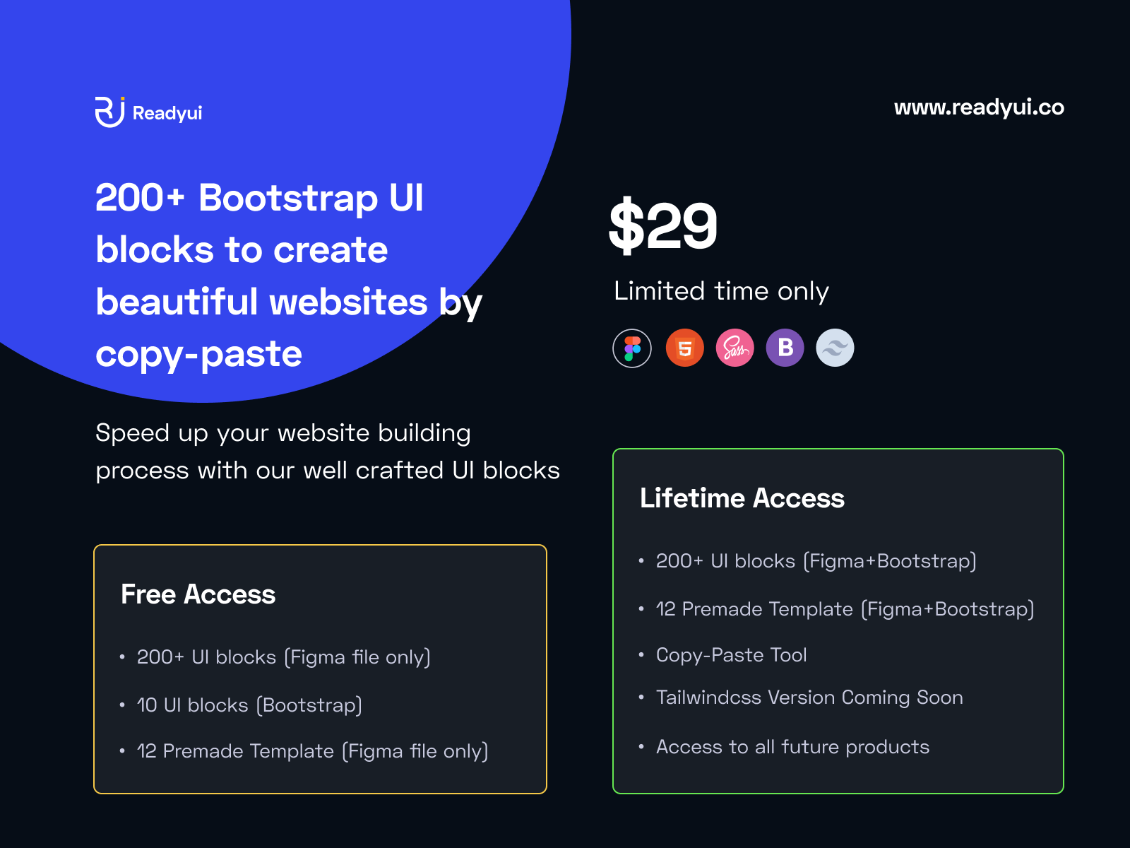 200+ Production Ready UI Blocks by Readyui on Dribbble