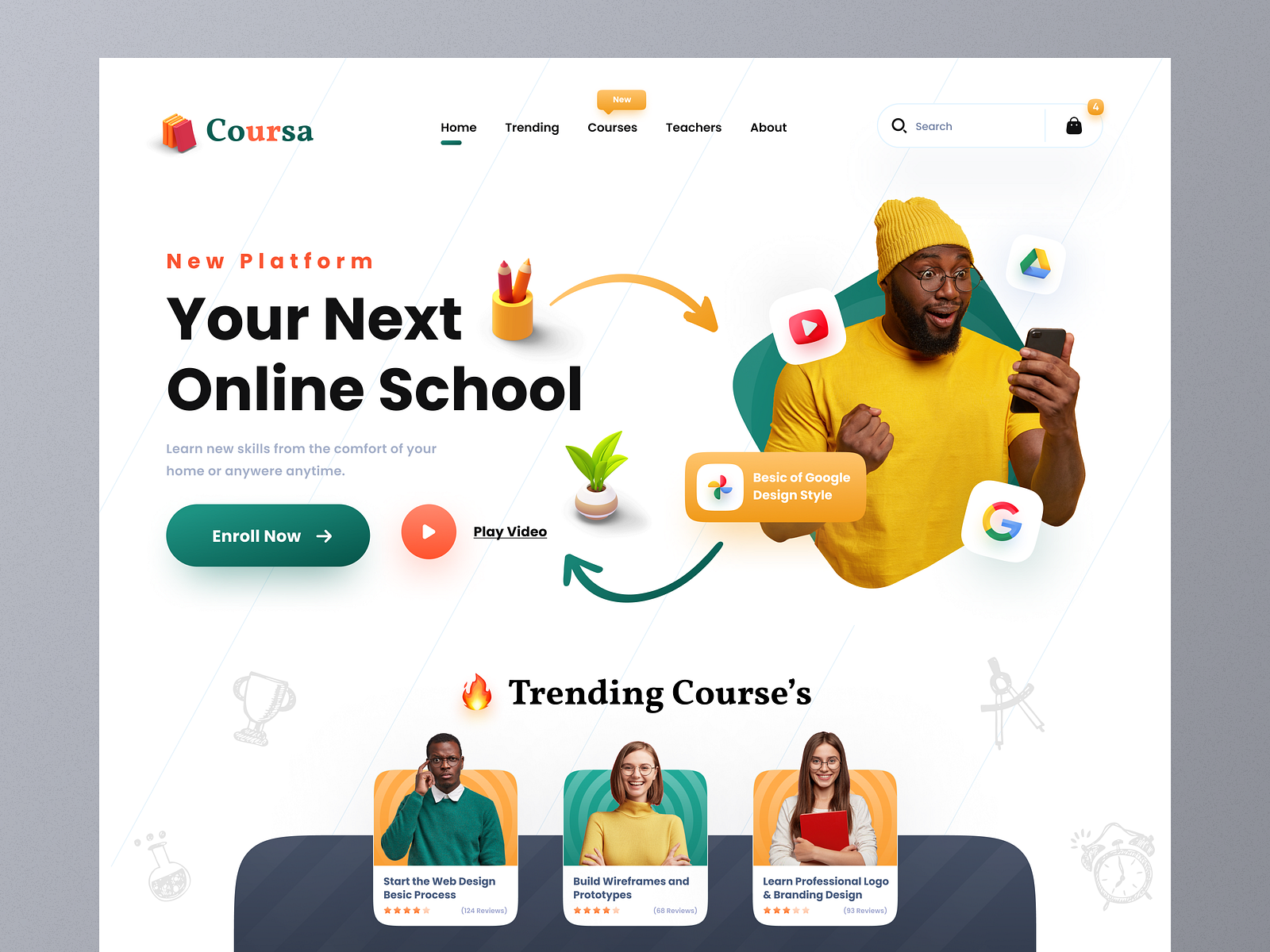 Educational Web Design by Imran Hossen for Orizon: UI/UX Design Agency ...
