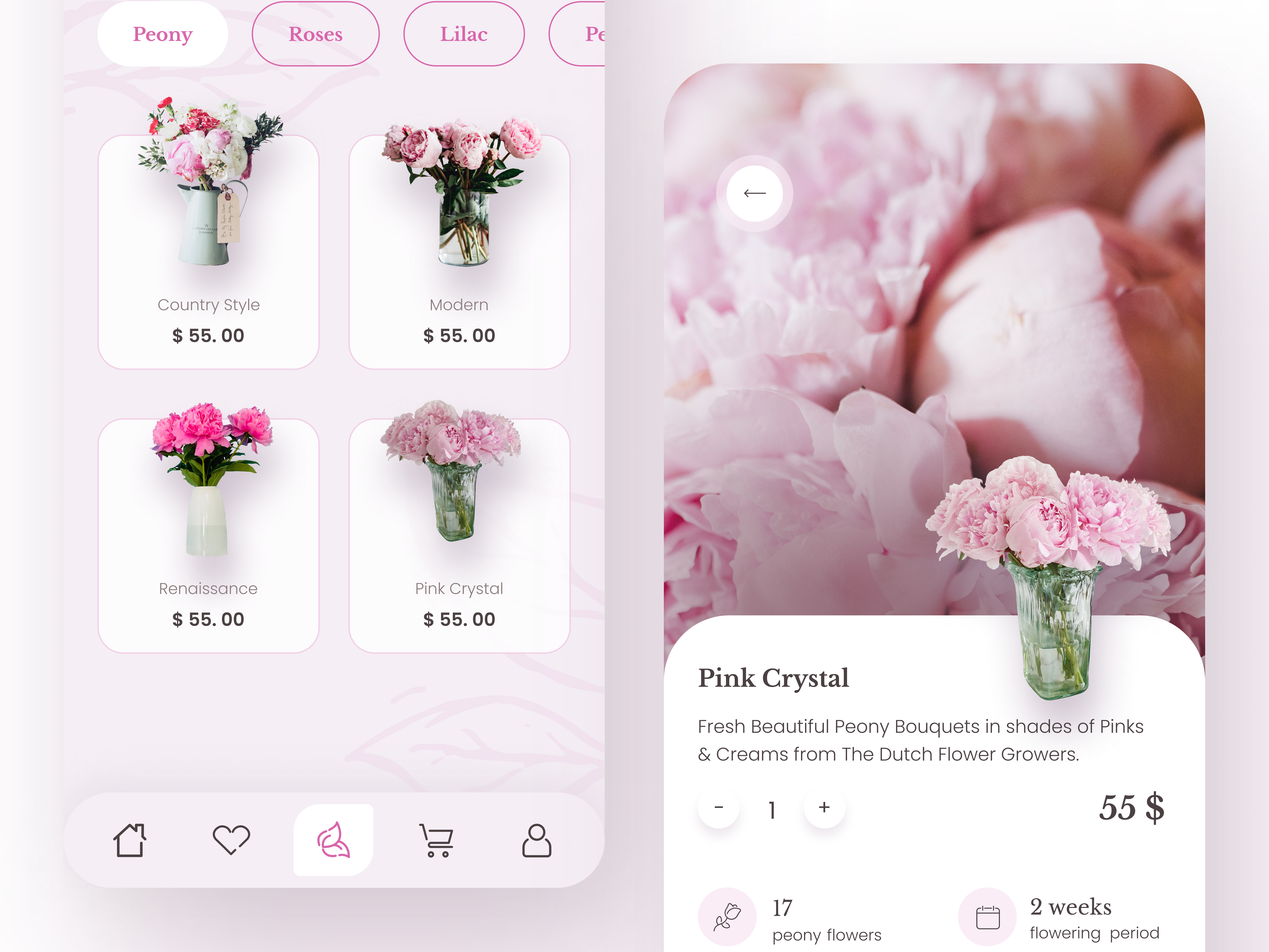Fresh Bouquets Delivery App Concept by Yulia on Dribbble