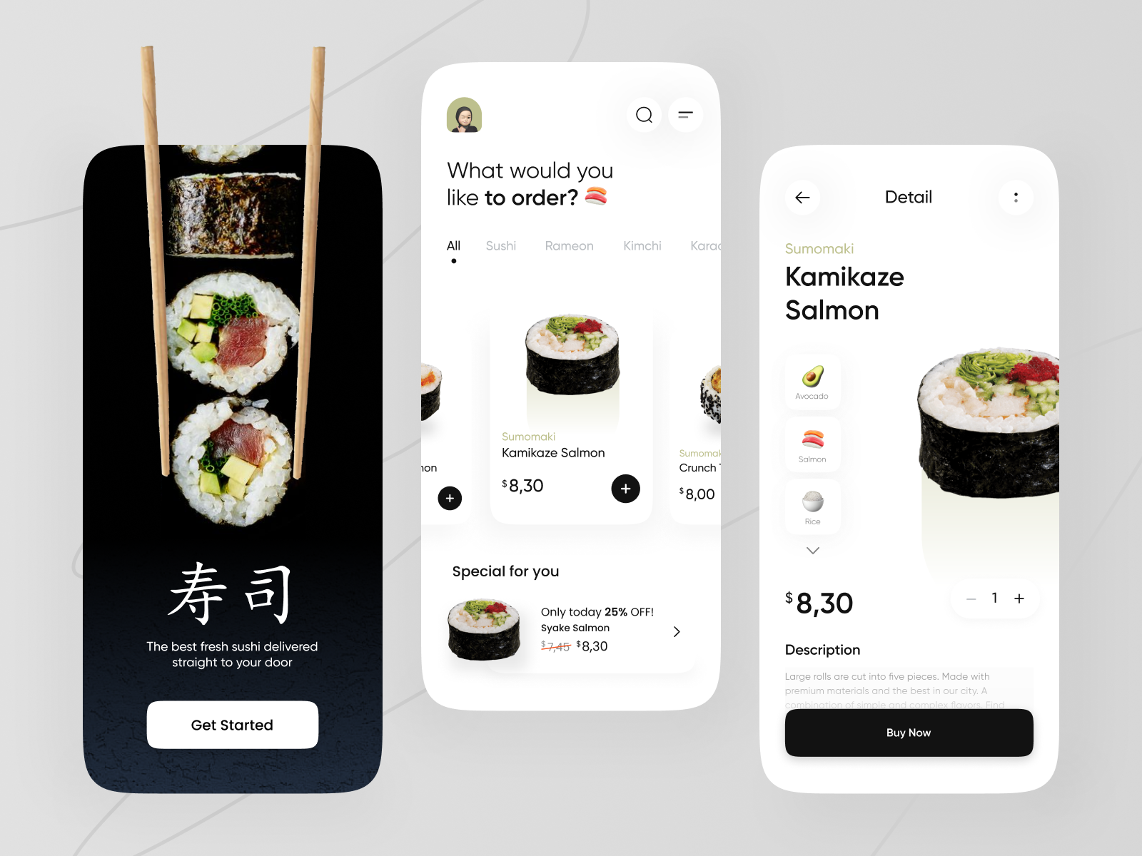 Sushi Apps Exploration 🍣 by Azie Melasari for Odama on Dribbble