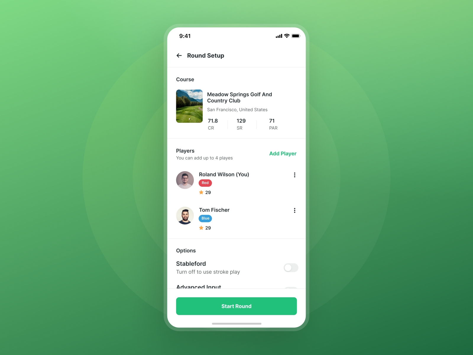 Holeswing - Golf App - Input Score & Round Setup by Agensip UI UX ...