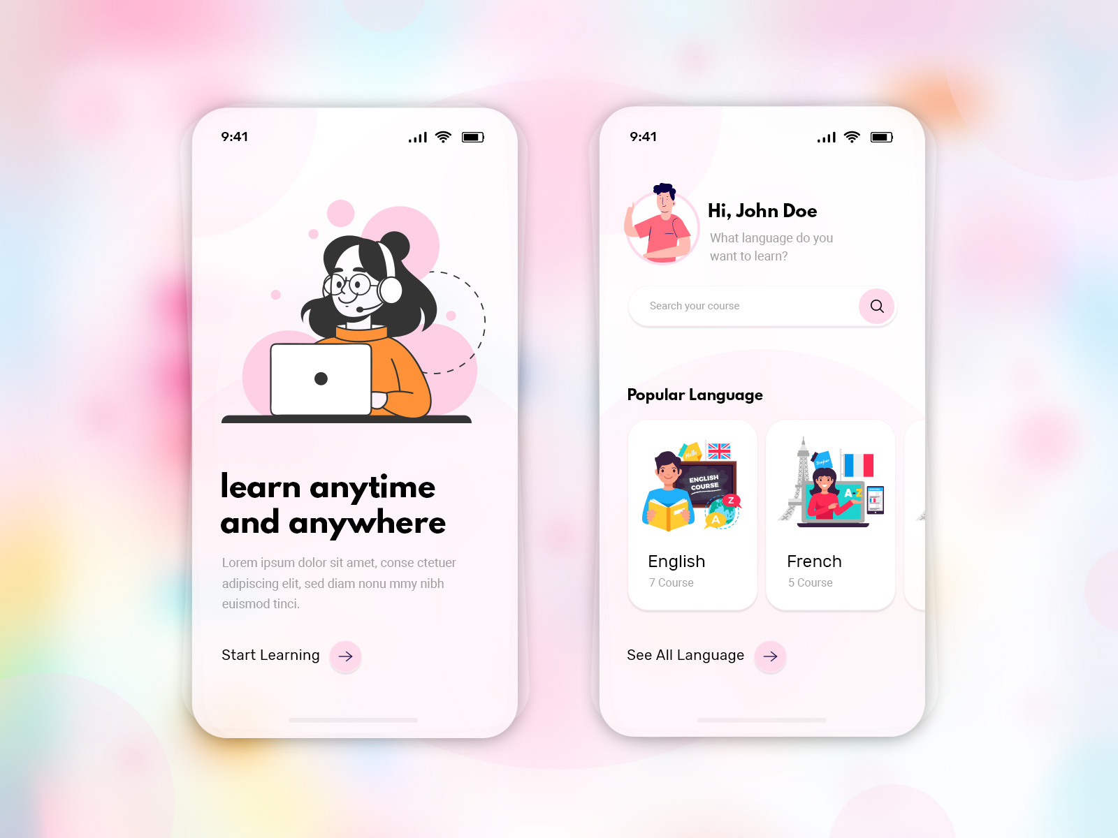 learn languages App by Stark Edge on Dribbble