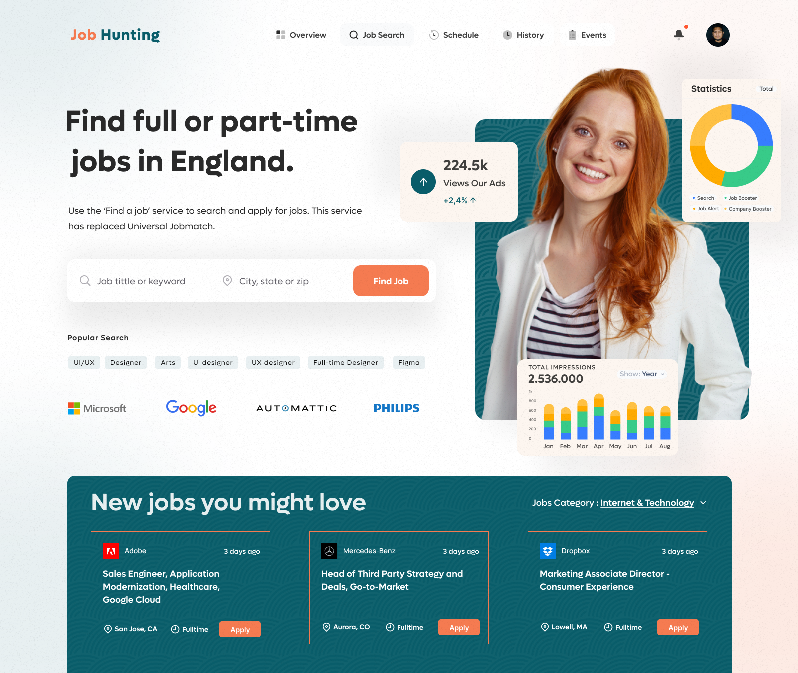 Job hiring Company Landing Page by Abu Naser Ramim on Dribbble