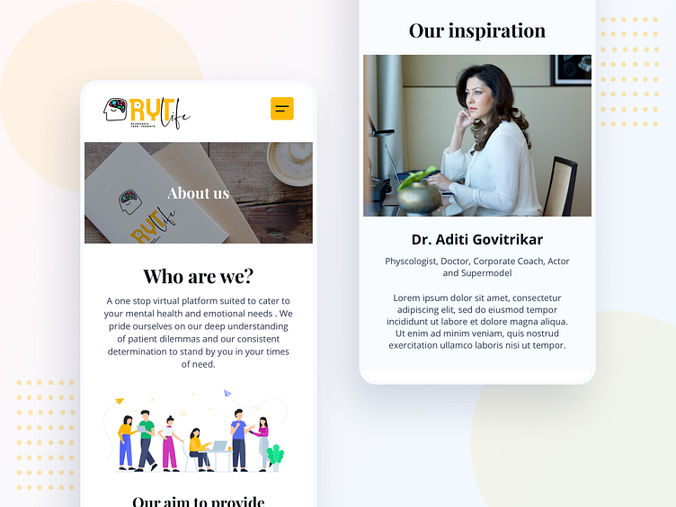 RYT.life - About Us page by Shreyash Barot on Dribbble