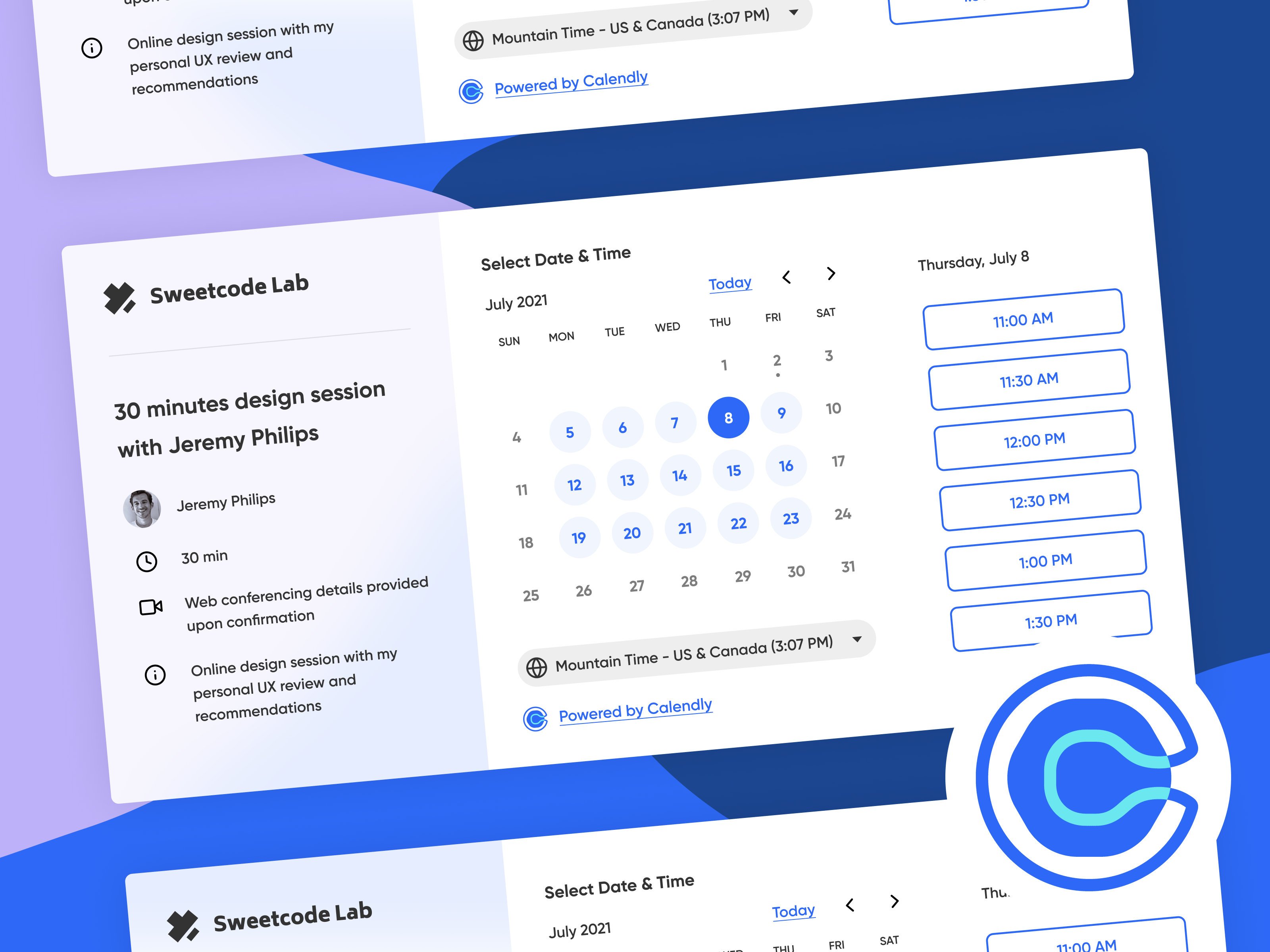 Calendly - Redesign Concept by Sweetcode Lab on Dribbble