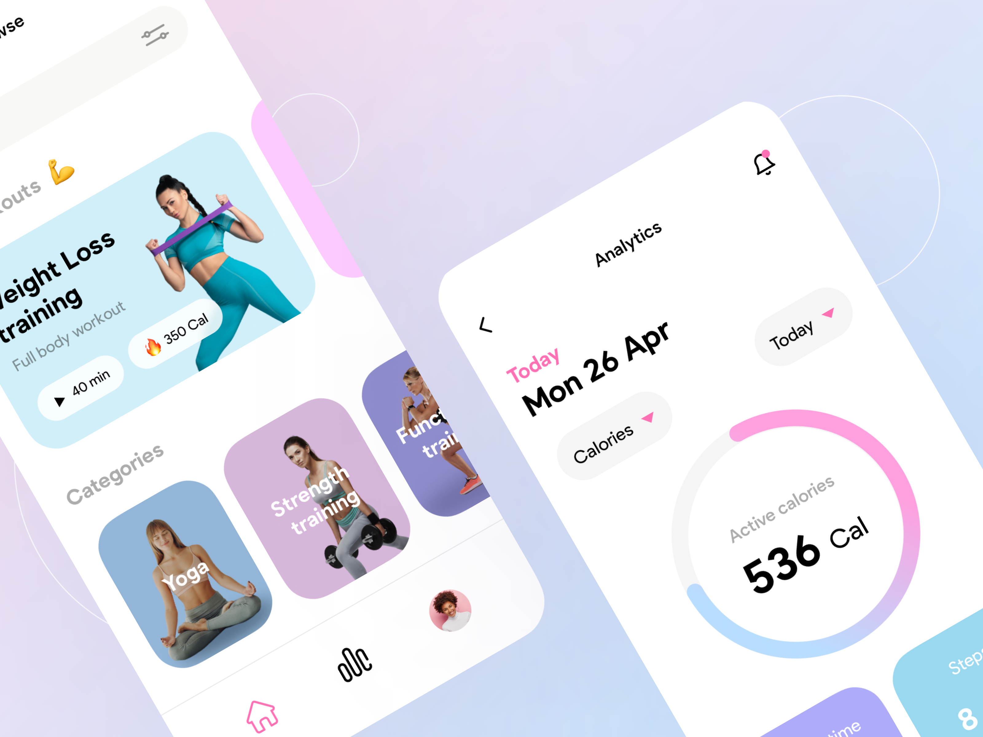 Fitness App by Dmitry Lauretsky for Ronas IT | UI/UX Team on Dribbble