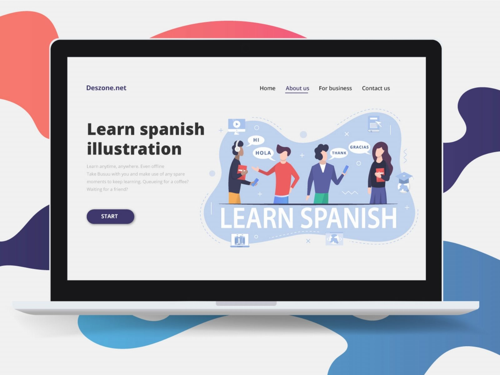 Learning the Spanish Language Free Illustration by GraphicSurf on Dribbble