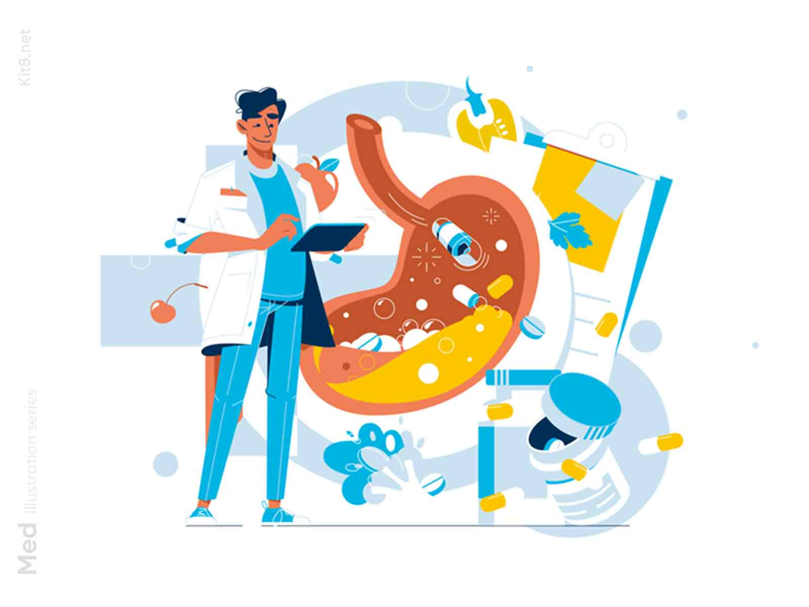 Gastroenterology illustration by Kit8 on Dribbble