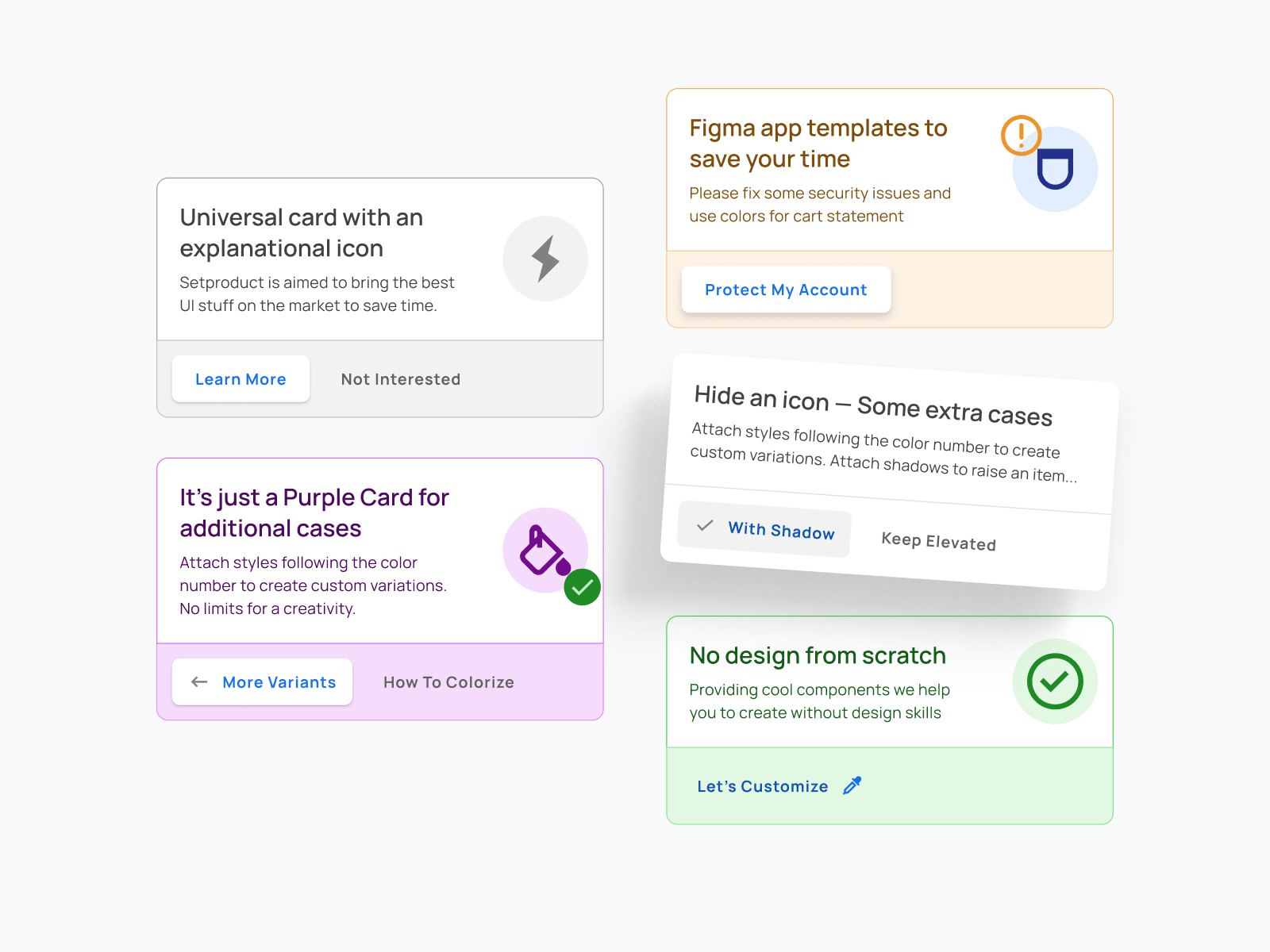 Figma Material X UI kit - Card templates by Roman Kamushken for ...