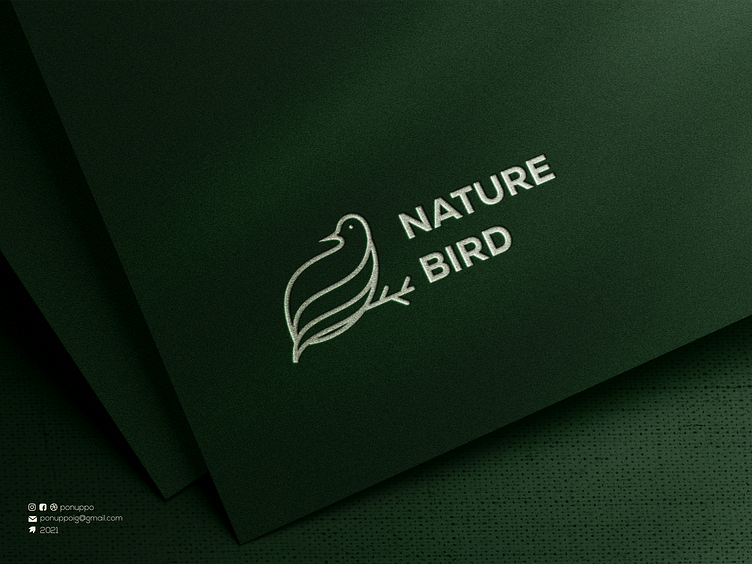 Lineart Nature Bird Logo by ponuppo on Dribbble