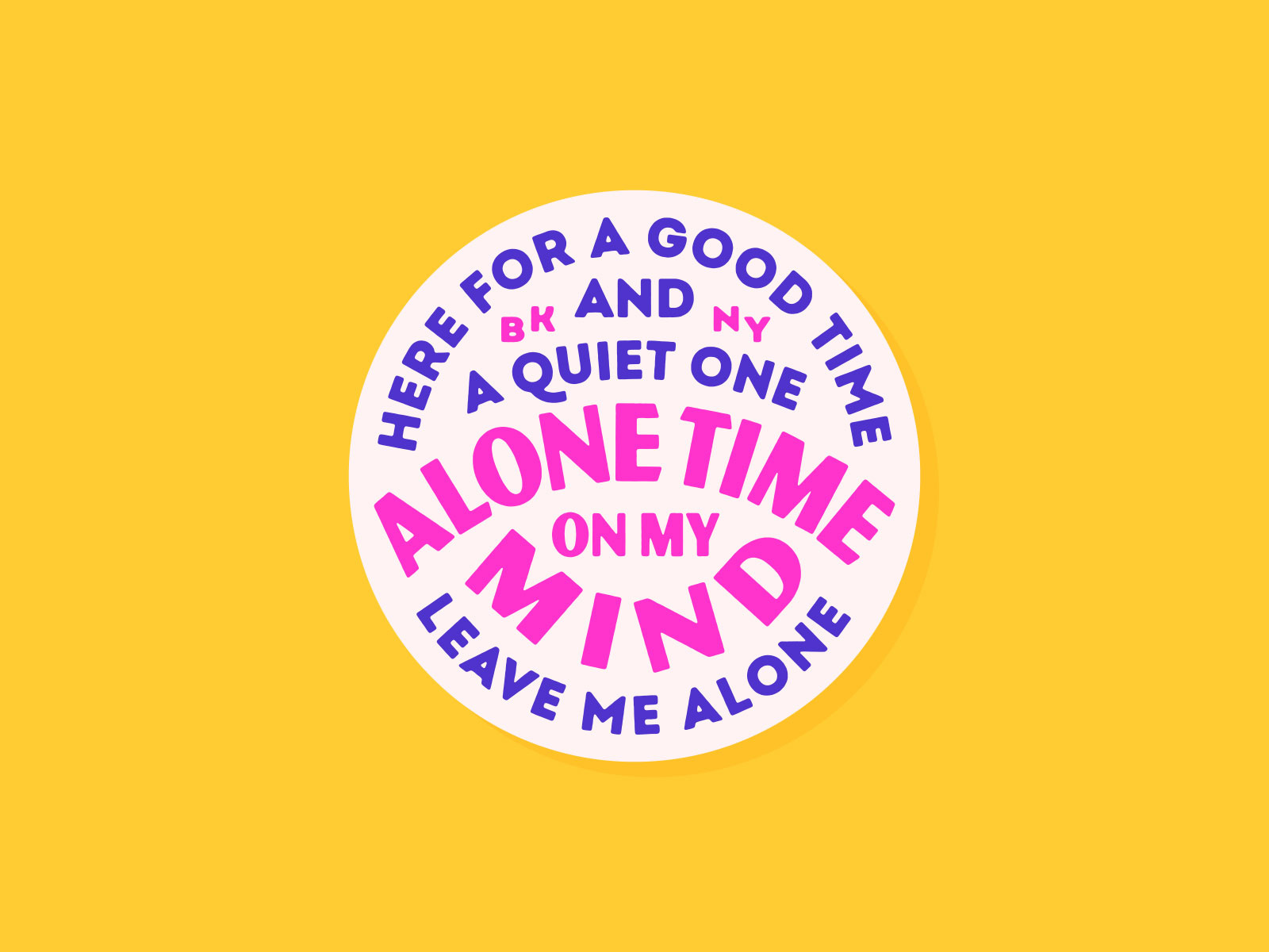 Alone Time On My Mind by Eric Lee on Dribbble