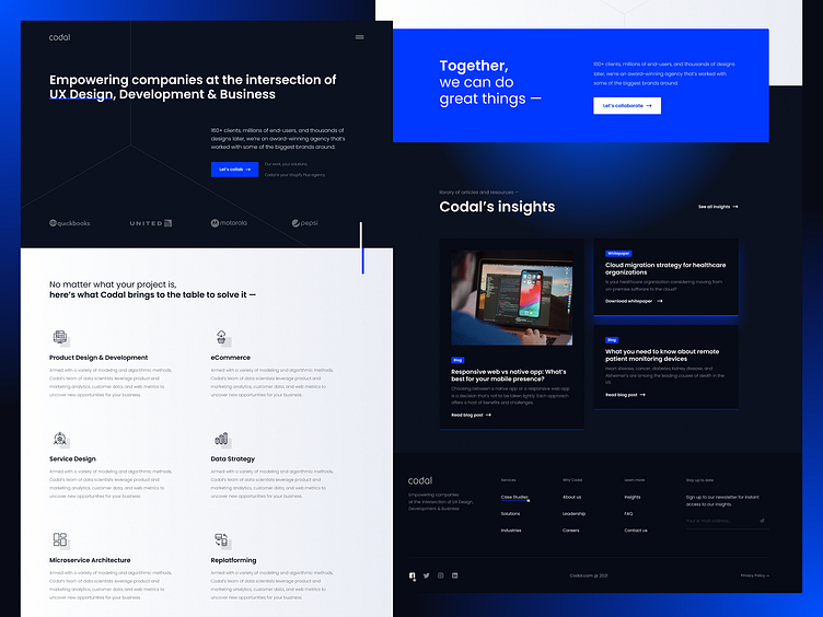 Codal — Website by Przemysław Kosiński for tonik on Dribbble