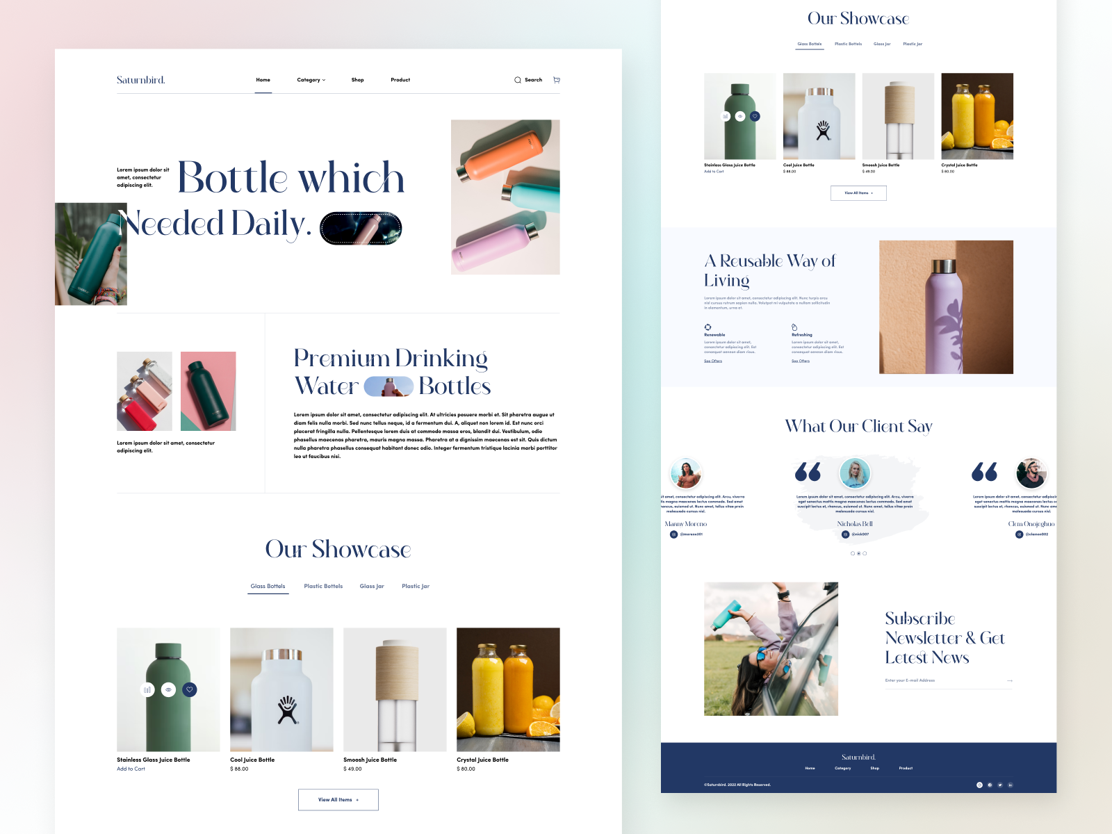 Water 💦Bottle Landing Page 📃Design by Indylogix UI/UX for IndyLogix ...