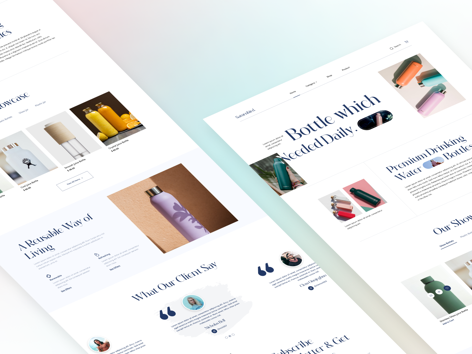 Water 💦Bottle Landing Page 📃Design by Indylogix UI/UX for IndyLogix ...