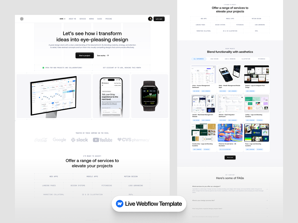 Portfoly - Portfolio & Agency Website Template by VKTR Supply for Vektora on Dribbble