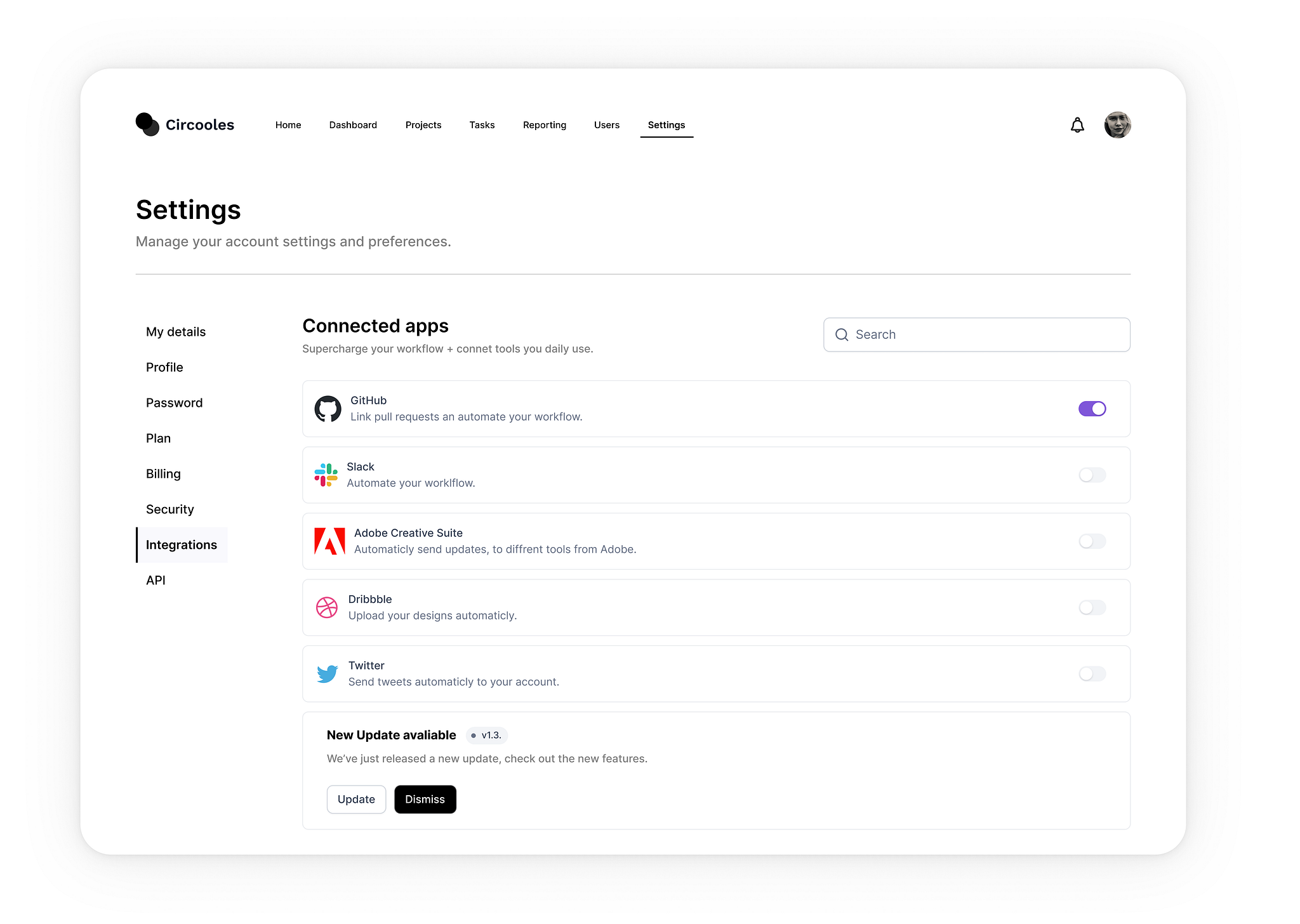 Integration Page Design by Pascal Stumpf on Dribbble