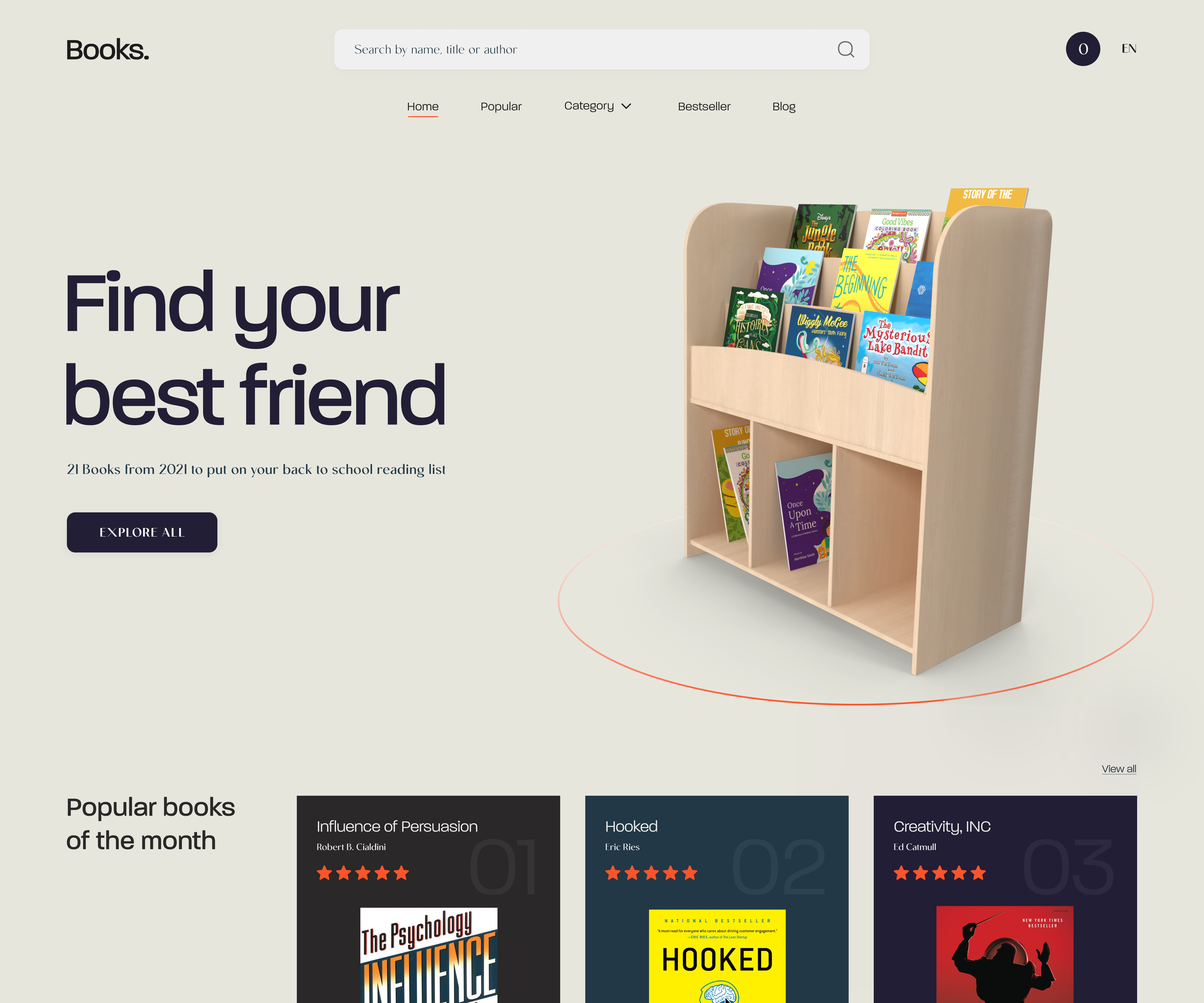 Books- Online Book Store Header by Saidul Islam on Dribbble