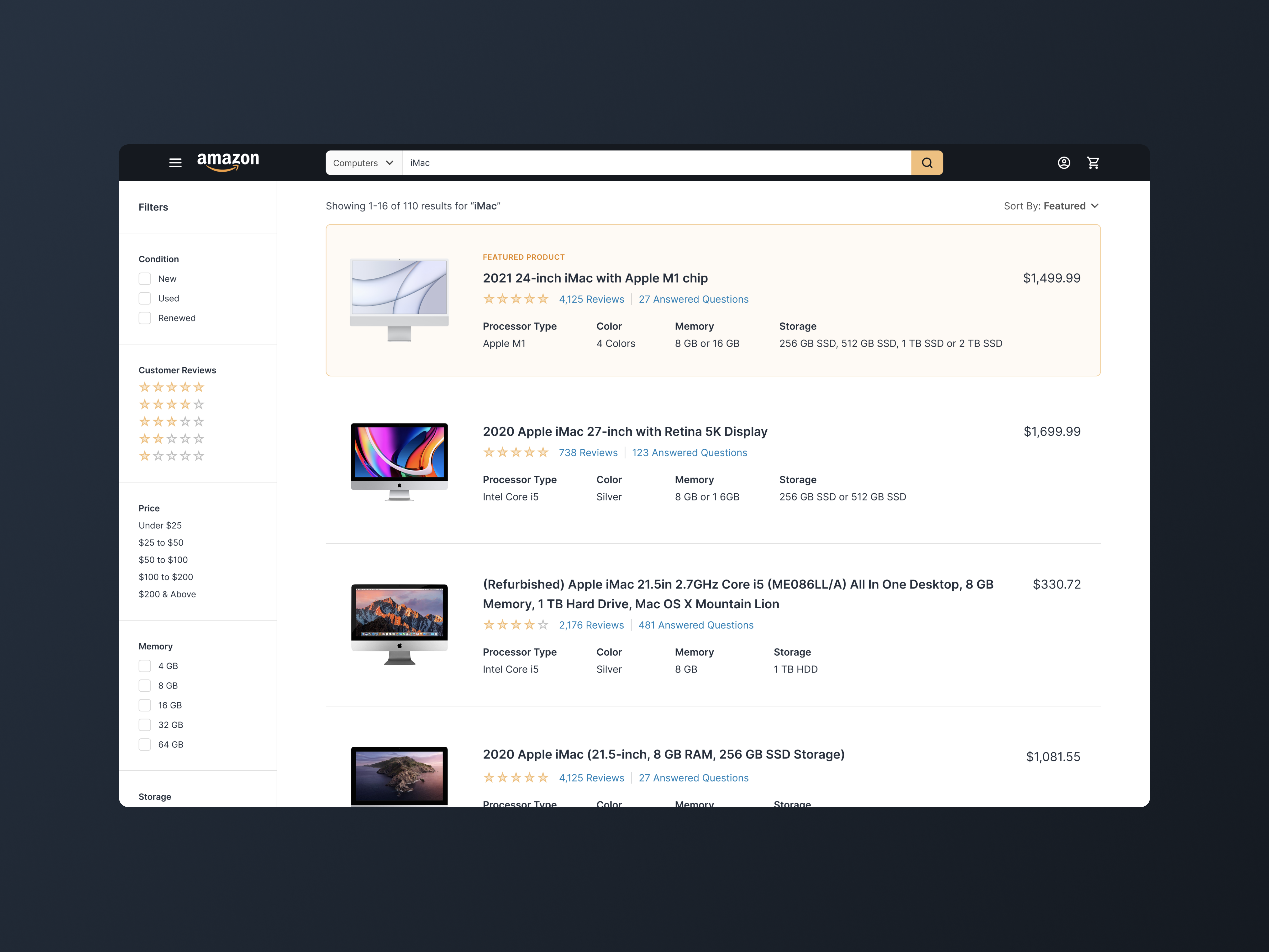 Amazon Redesign by Kevin Bhagat on Dribbble